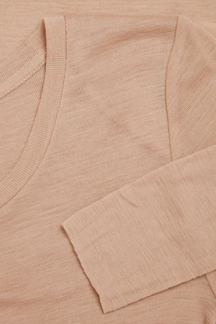 COS Long-Sleeved Merino Wool Top in Beige | endource