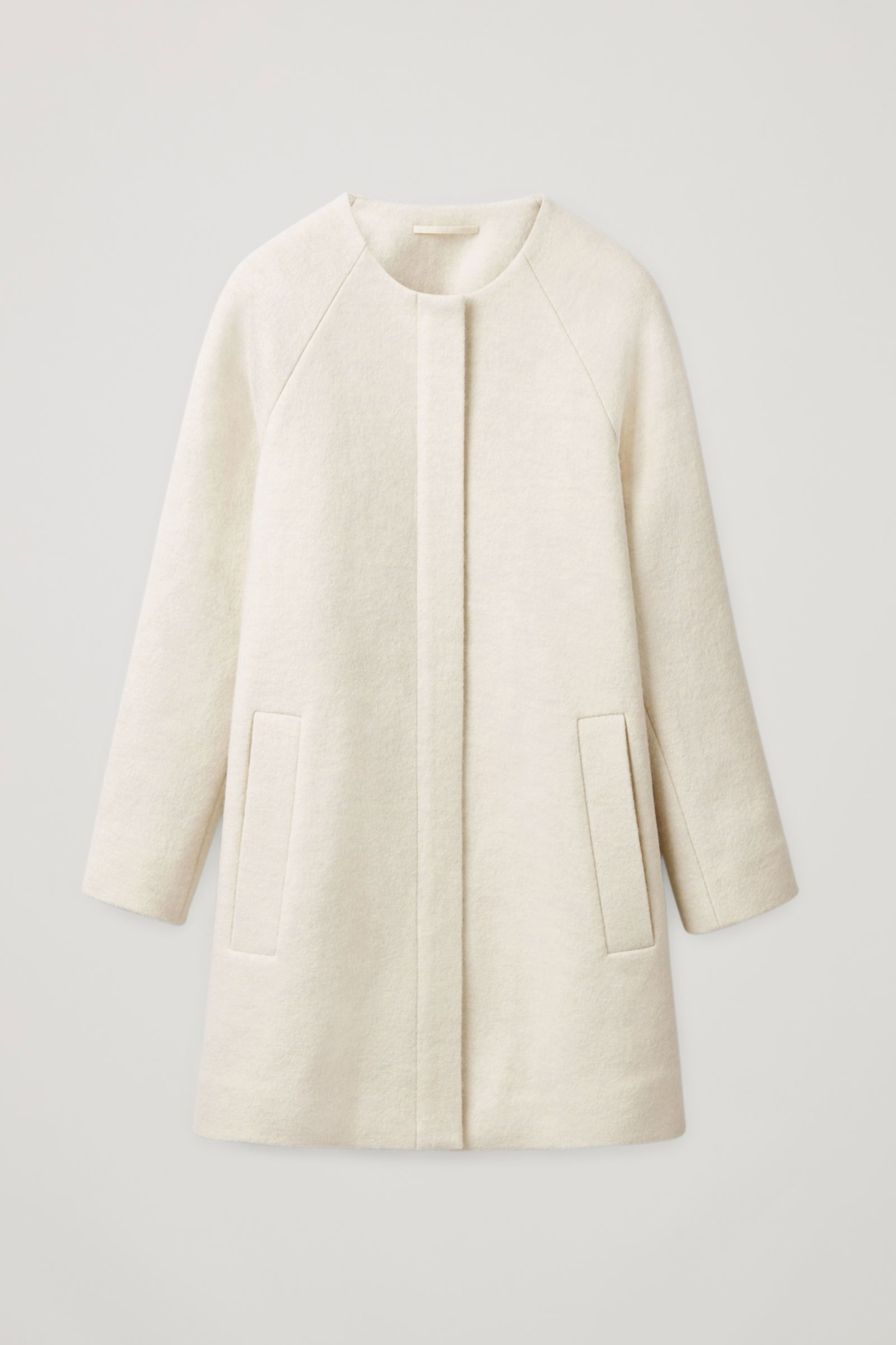 COS Collarless A-Line Wool Coat | Endource