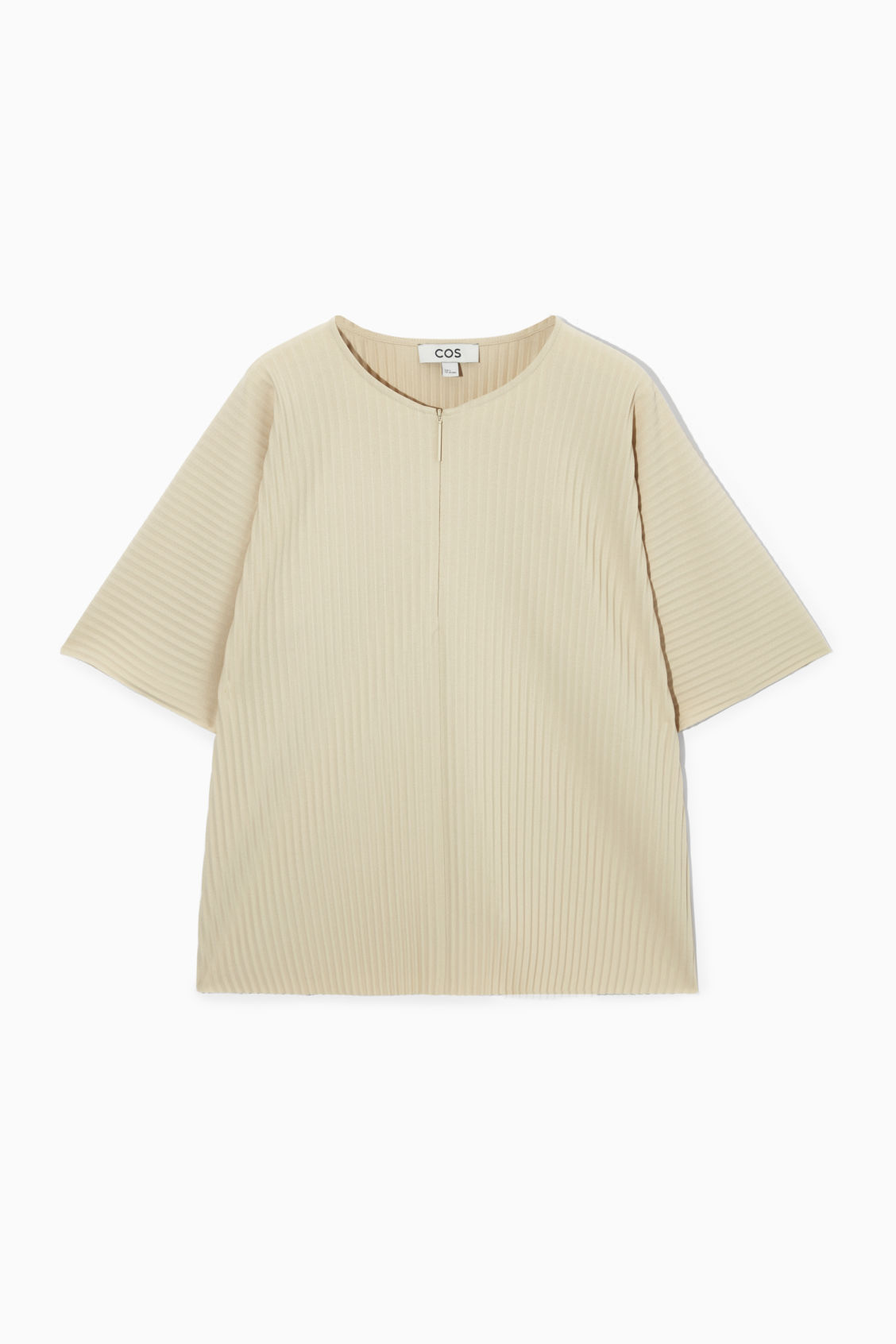 COS Pleated Half-Zip Top | Endource