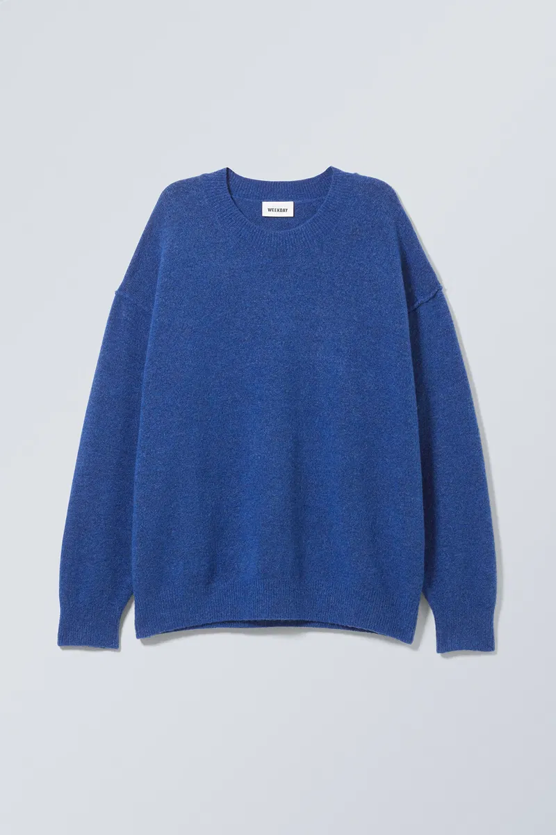 WEEKDAY Annie Knit Sweater in Blue | endource