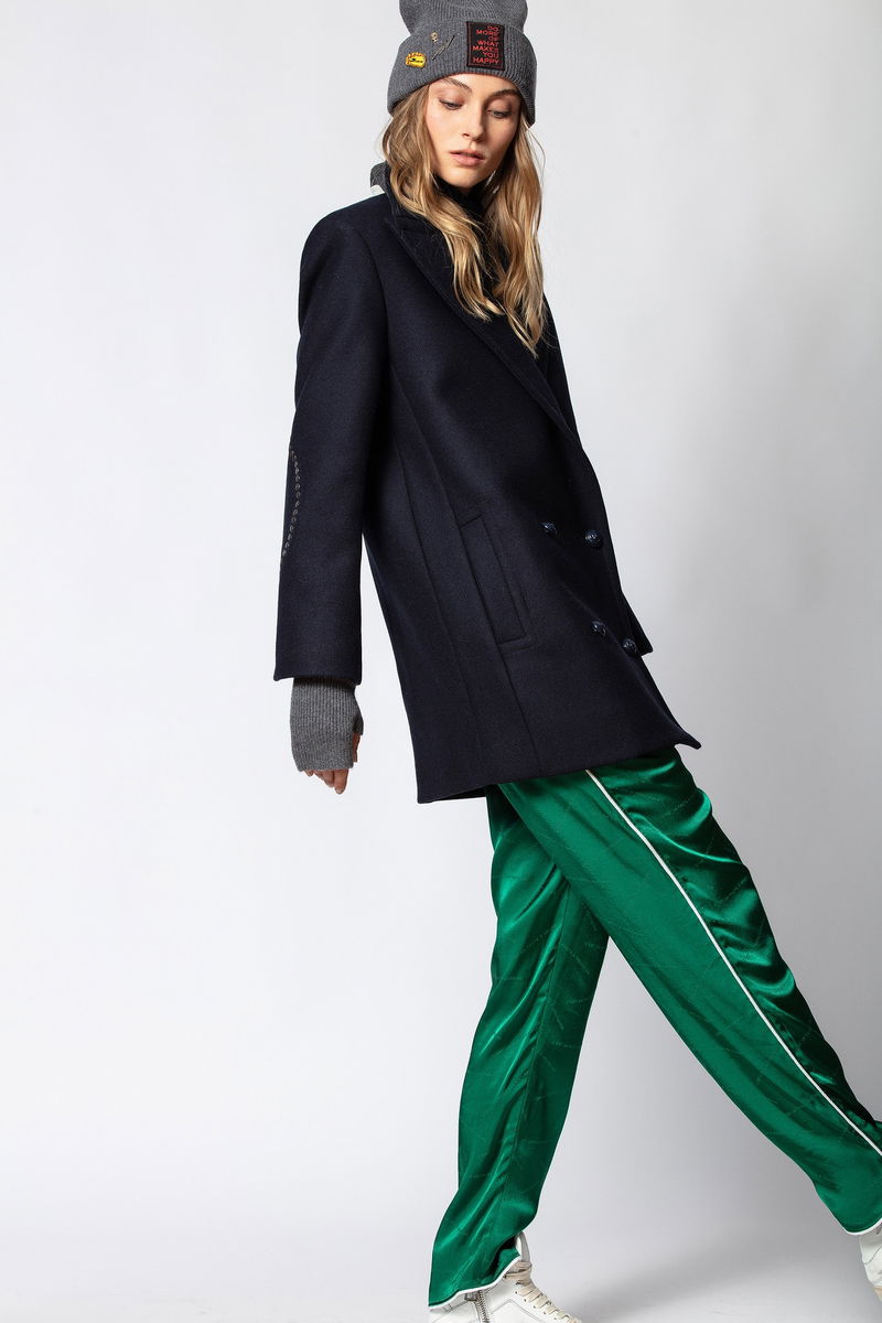 ZADIG & VOLTAIRE Motty Studs Coat in Ink | endource