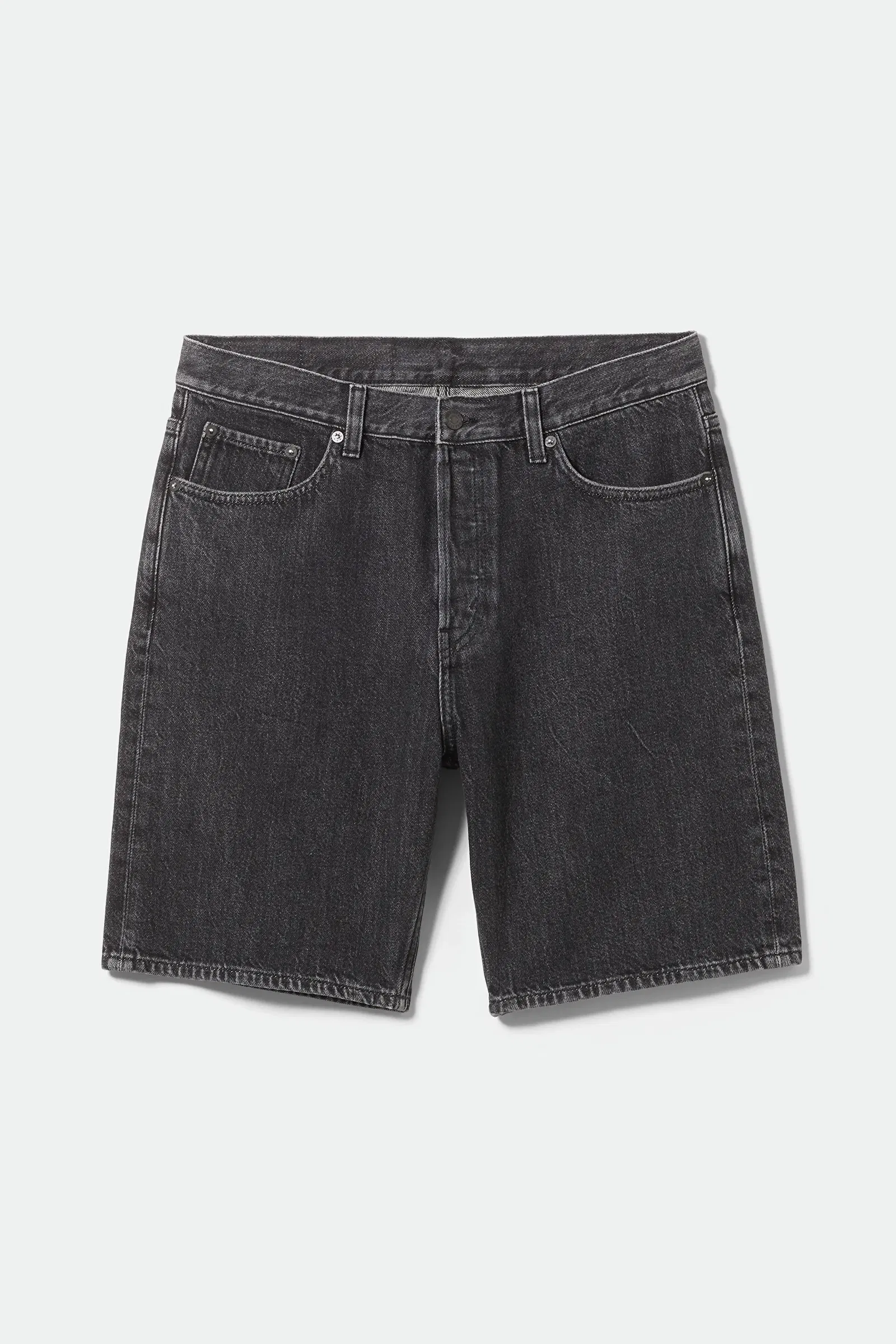 WEEKDAY Space Denim Shorts in Black | endource