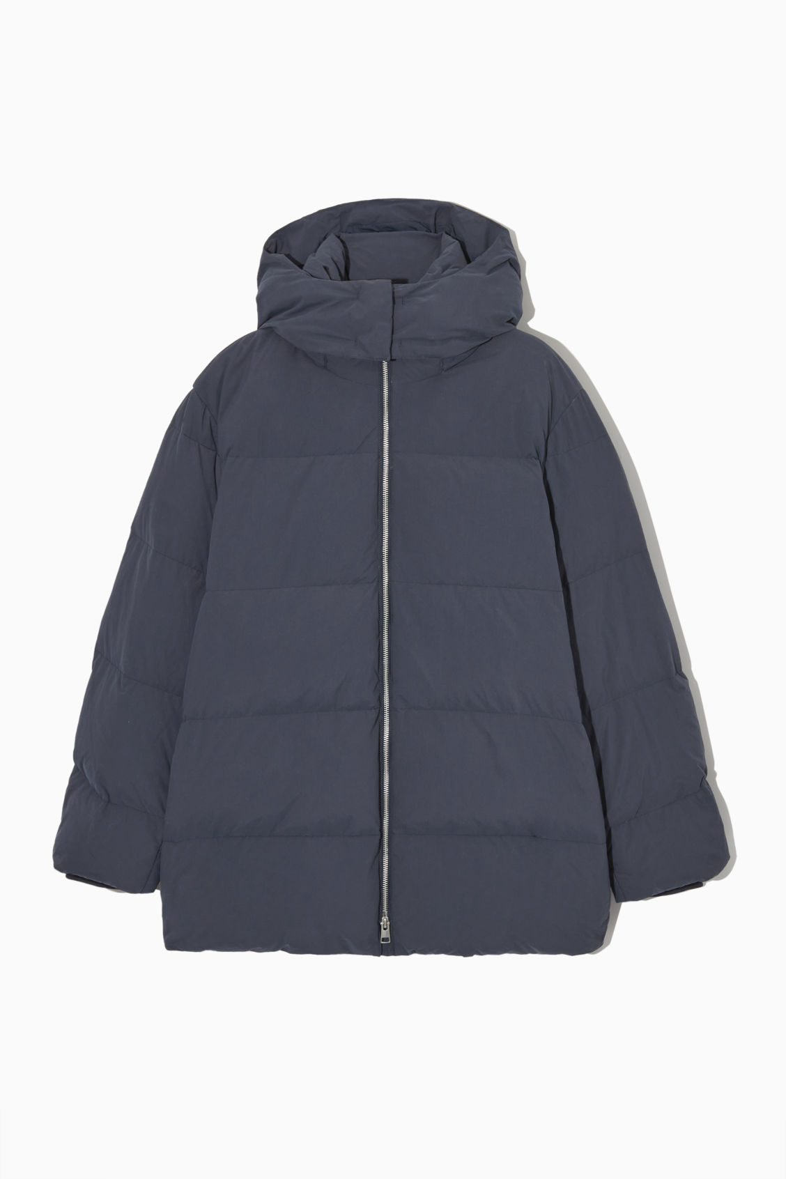 COS Short Hooded Puffer Coat in NAVY | Endource