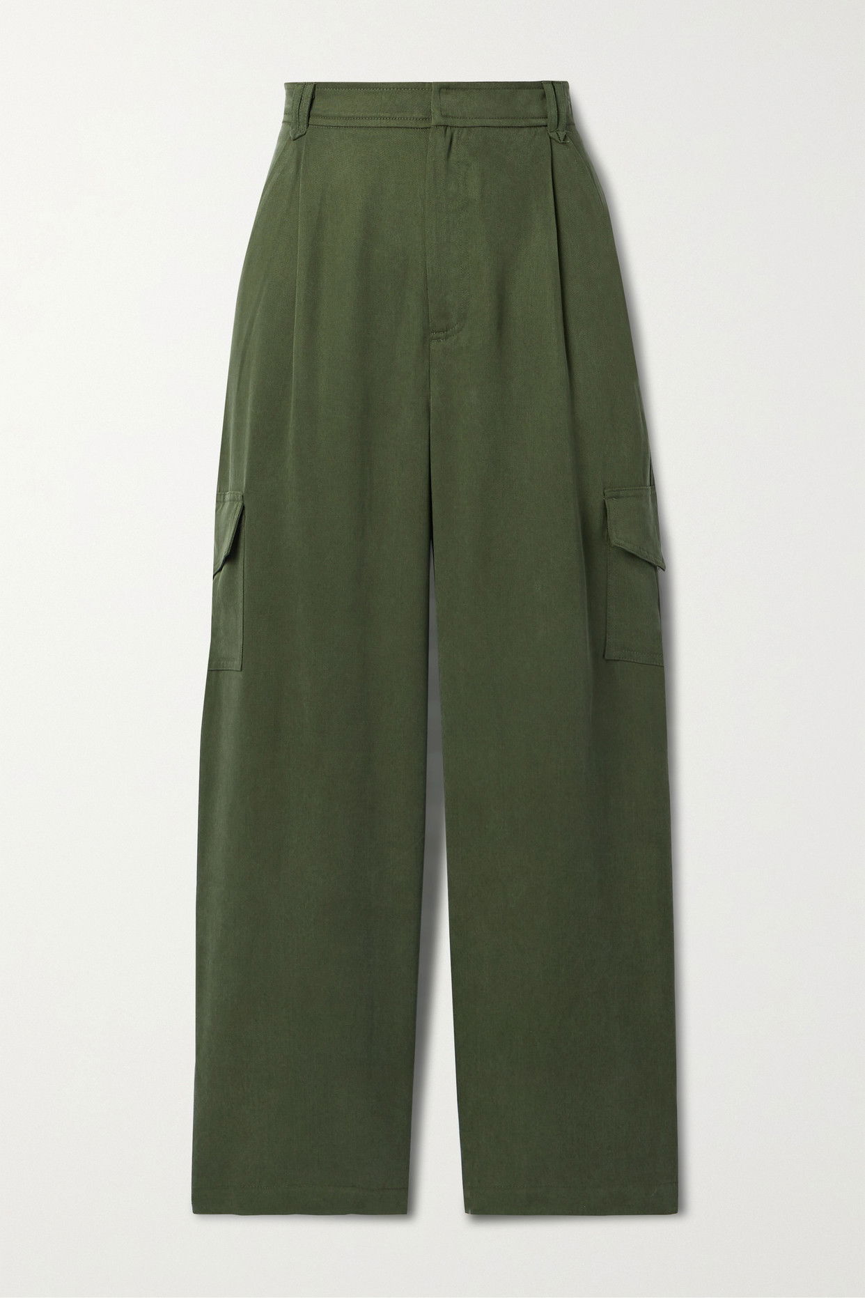 REFORMATION Jackson Straight-Leg Cargo Pants in Green | Endource