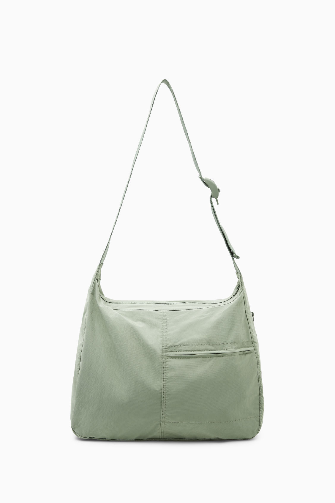 COS Slouchy Nylon Messenger Bag in LIGHT GREEN | endource
