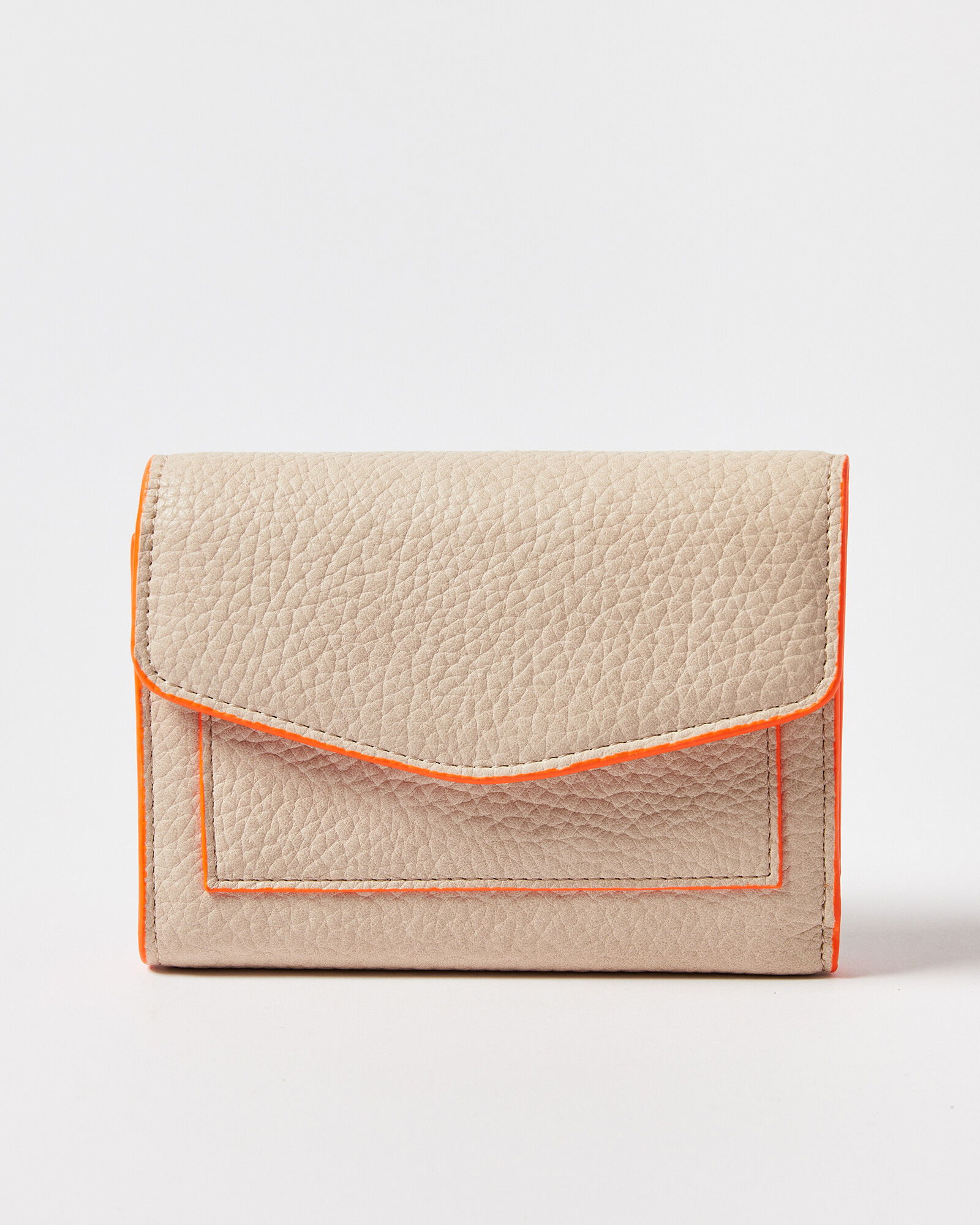 OLIVER BONAS Adi Neon Trim Purse in Cream | endource