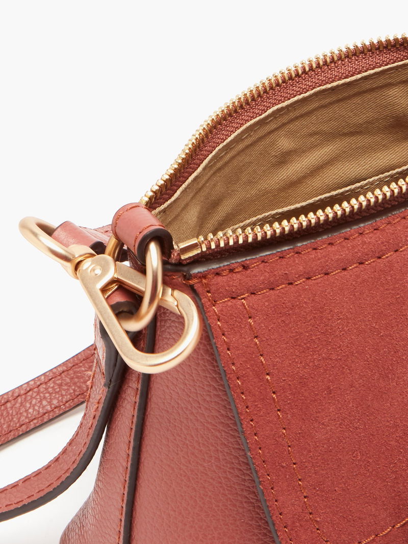 See By ChloÉ Joan Mini Leather And Suede Cross Body Bag In Pink Endource