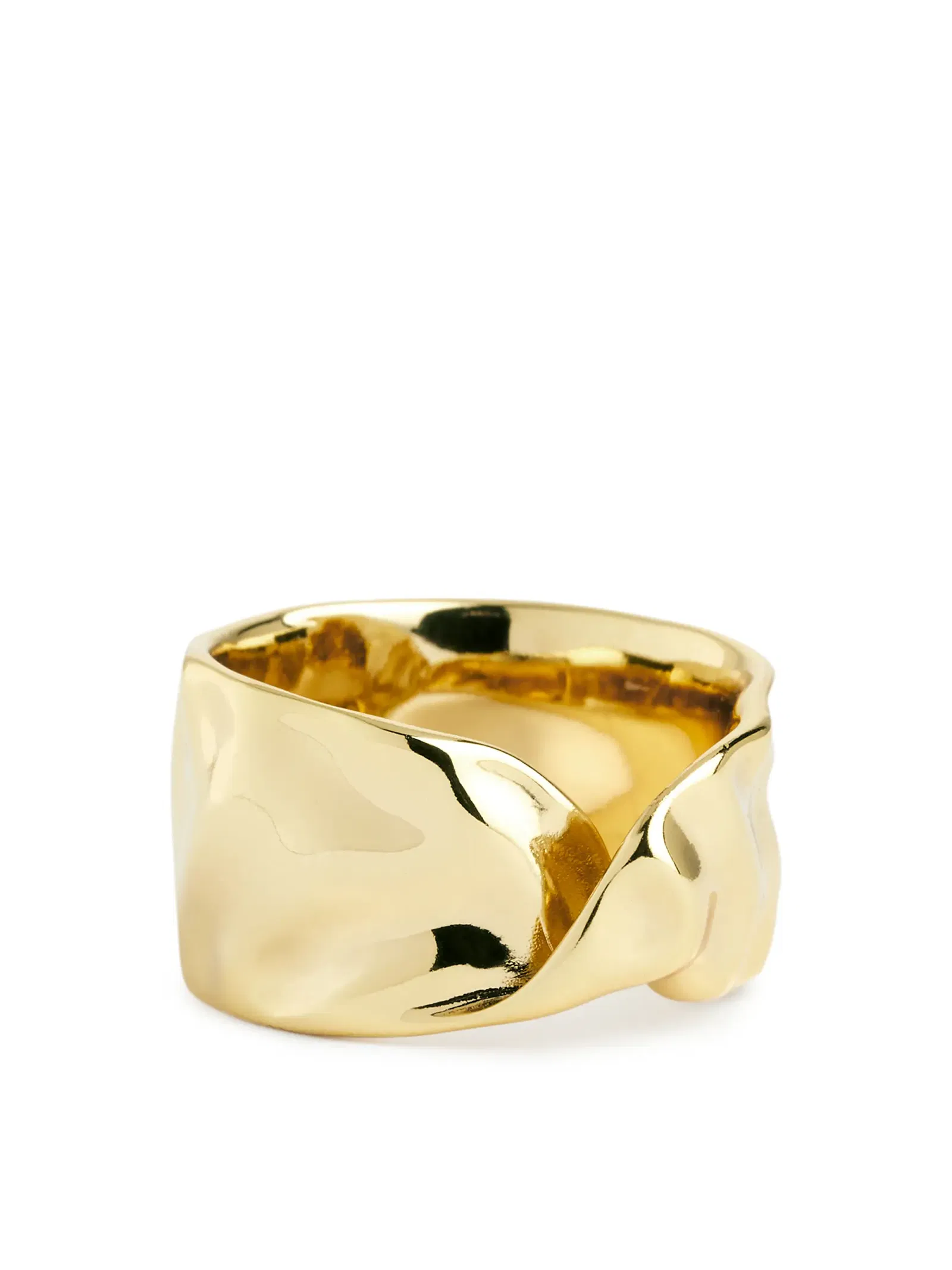 ARKET Gold-Plated Twist Ring in Gold | endource