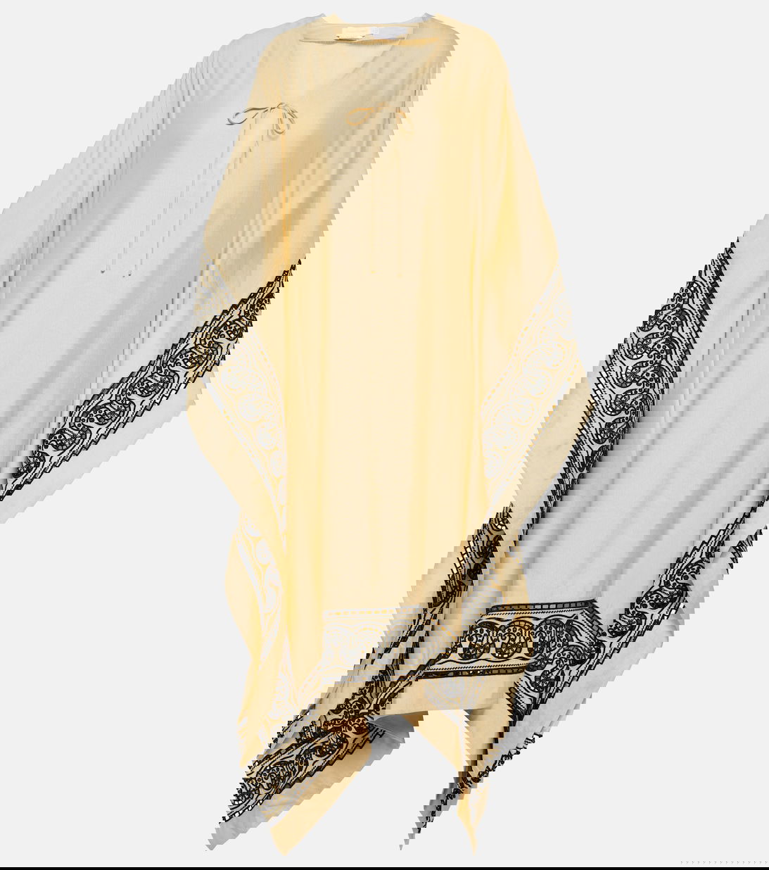 SIMKHAI Aldona Embroidered Kaftan in White | endource