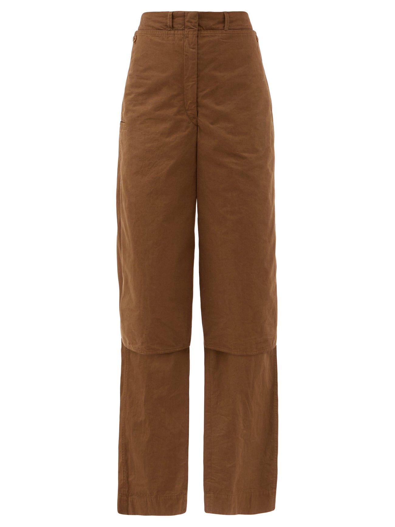 LEMAIRE Layered Cotton-Ventile Wide-Leg Cargo Trousers in Brown | endource
