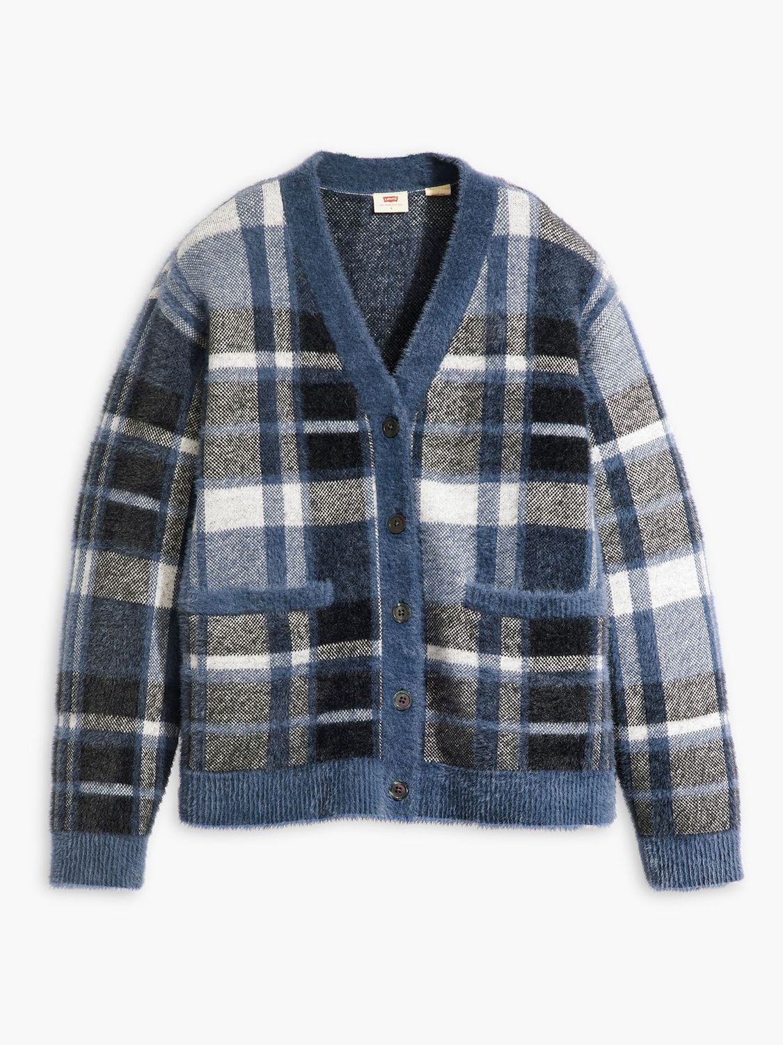 LEVI'S Betty Check Cardigan in Vintage Indigo X | Endource