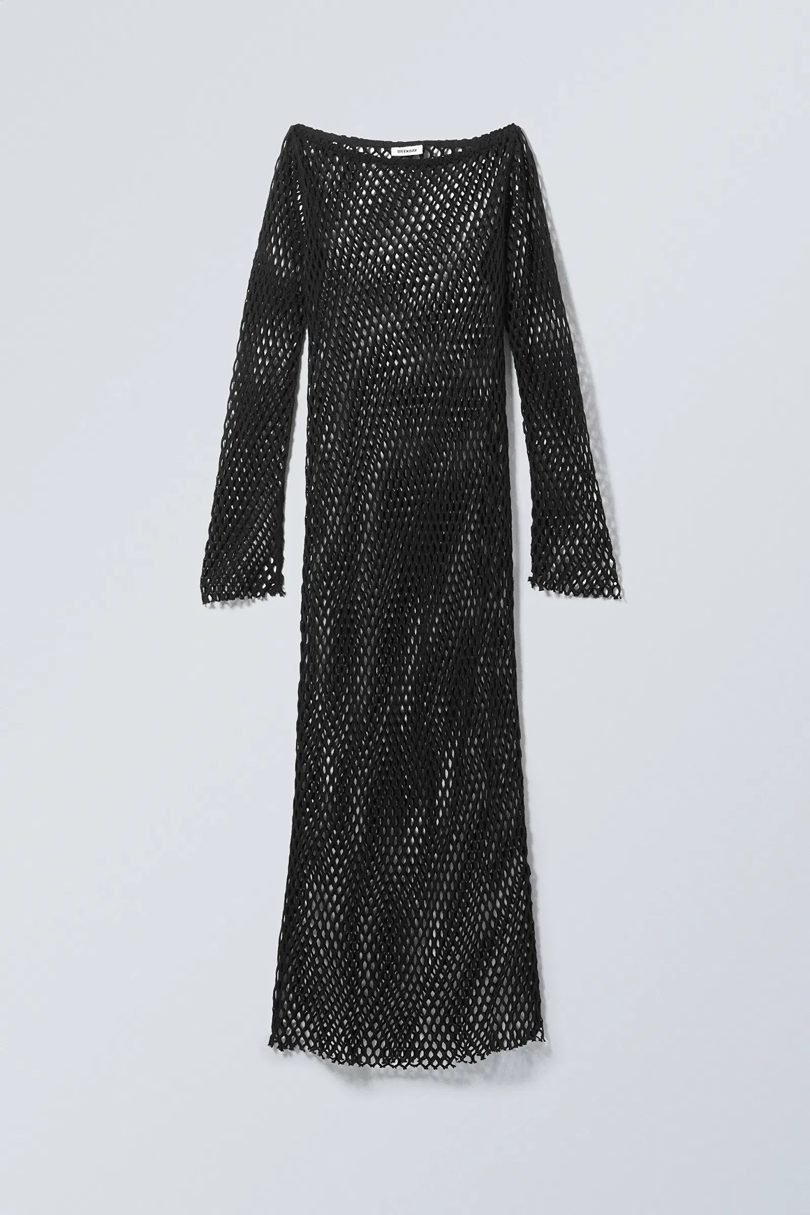 WEEKDAY Net Cotton Dress in Black | endource