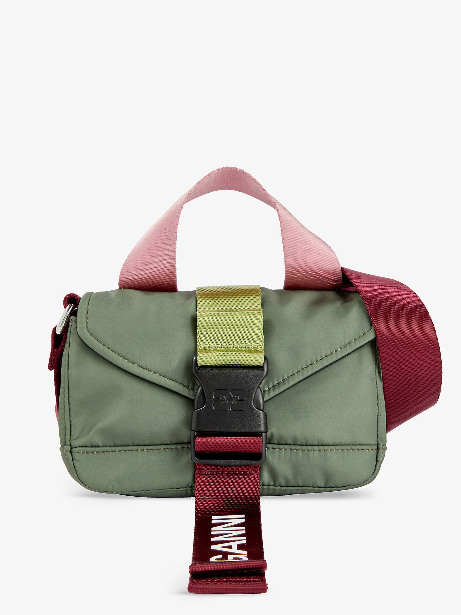 GANNI Tech Satchel Cross-Body Bag in KALAMATA | endource