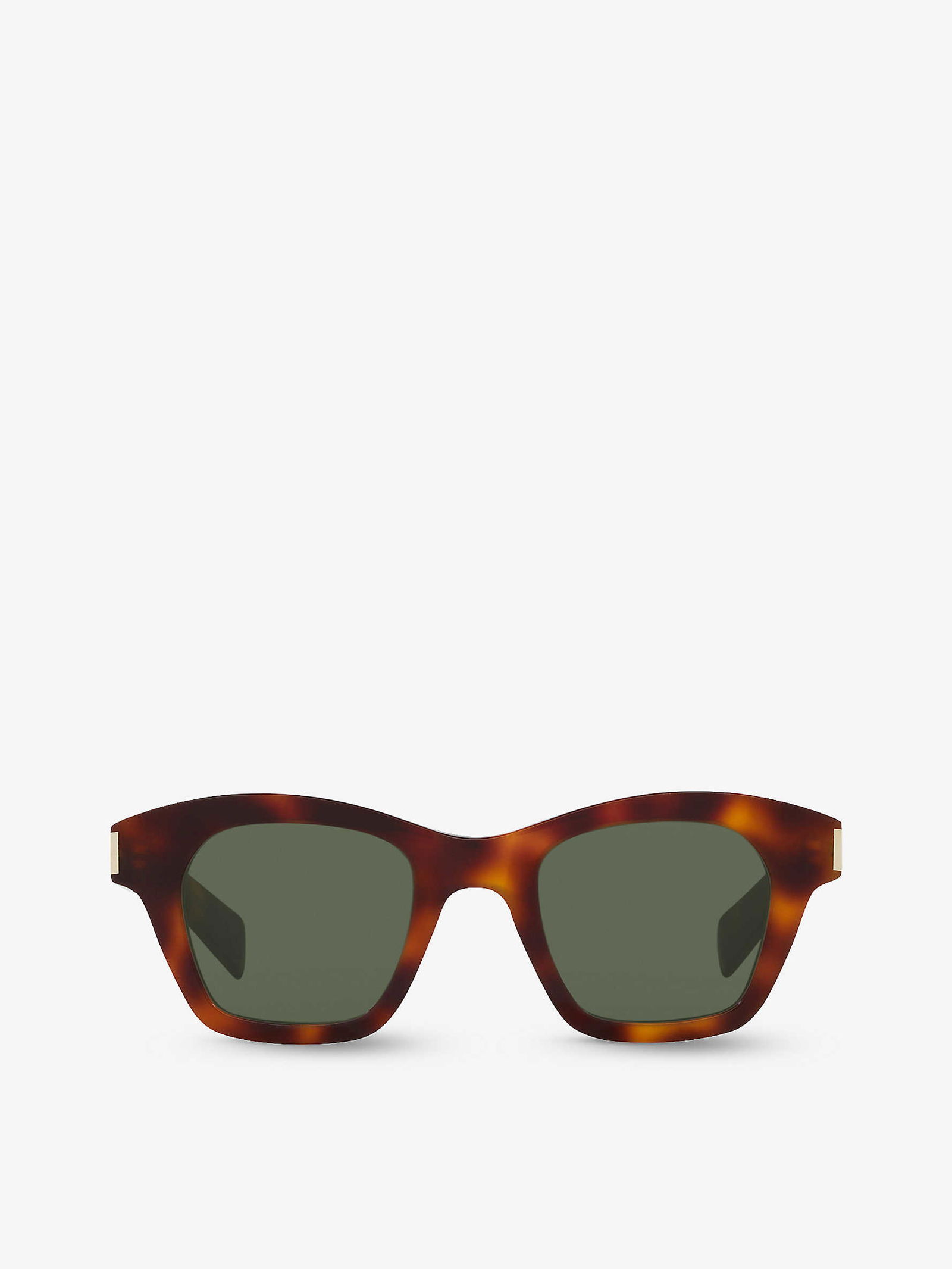 Saint Laurent Sl592 Square Frame Tortoiseshell Acetate Sunglasses In