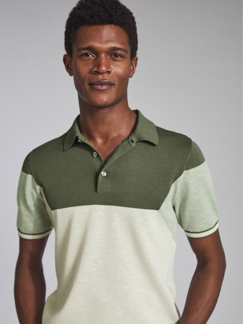 REISS Gerrard Colourblock Polo Shirt | Endource