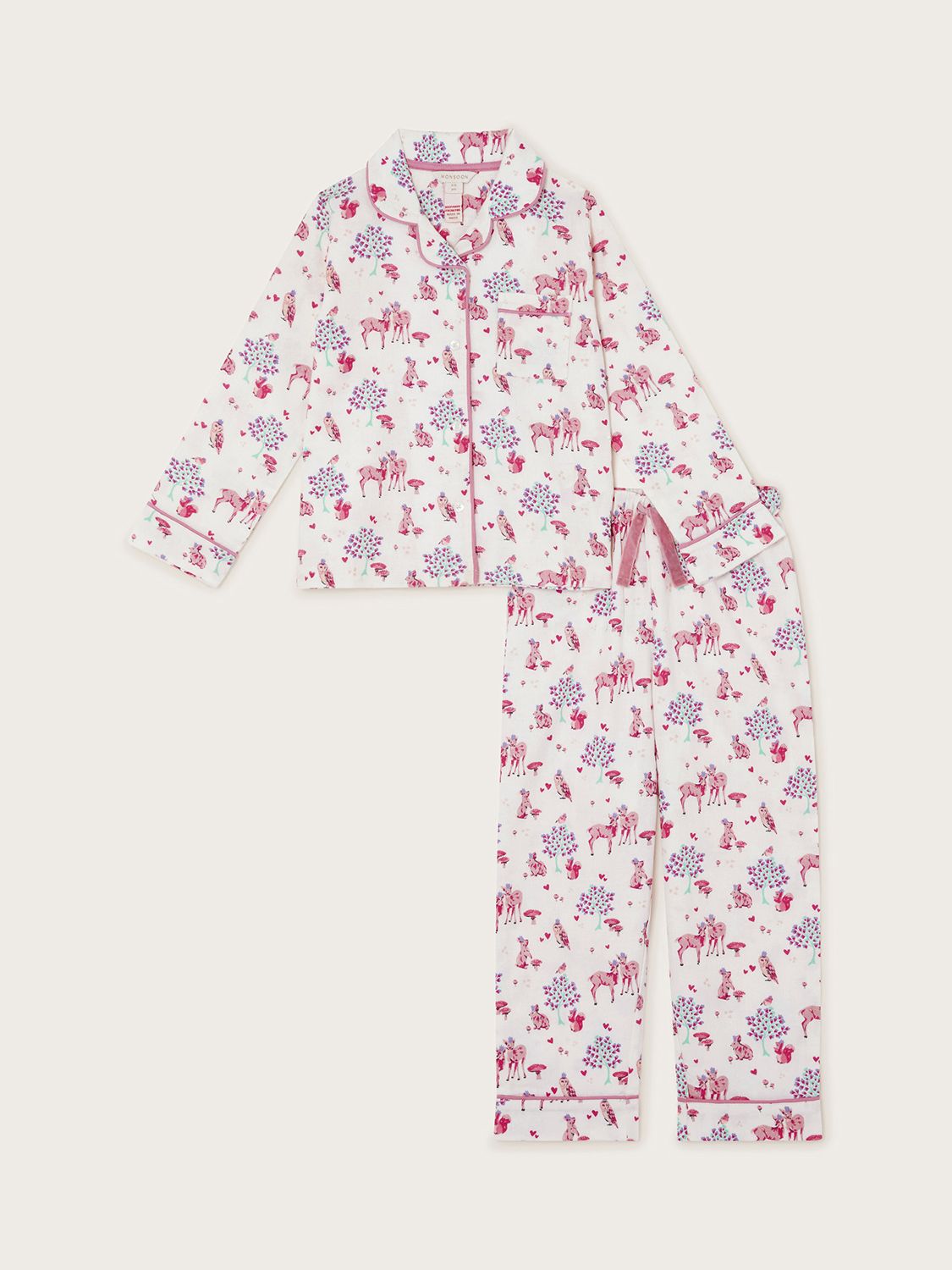 Monsoon Woodland Print Pyjamas in Ivory | endource