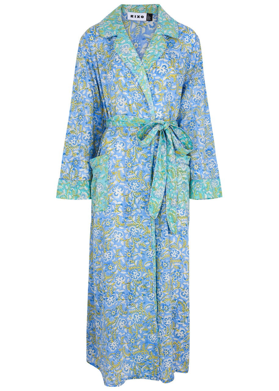 RIXO Marta Floral-Print Cotton Robe | endource