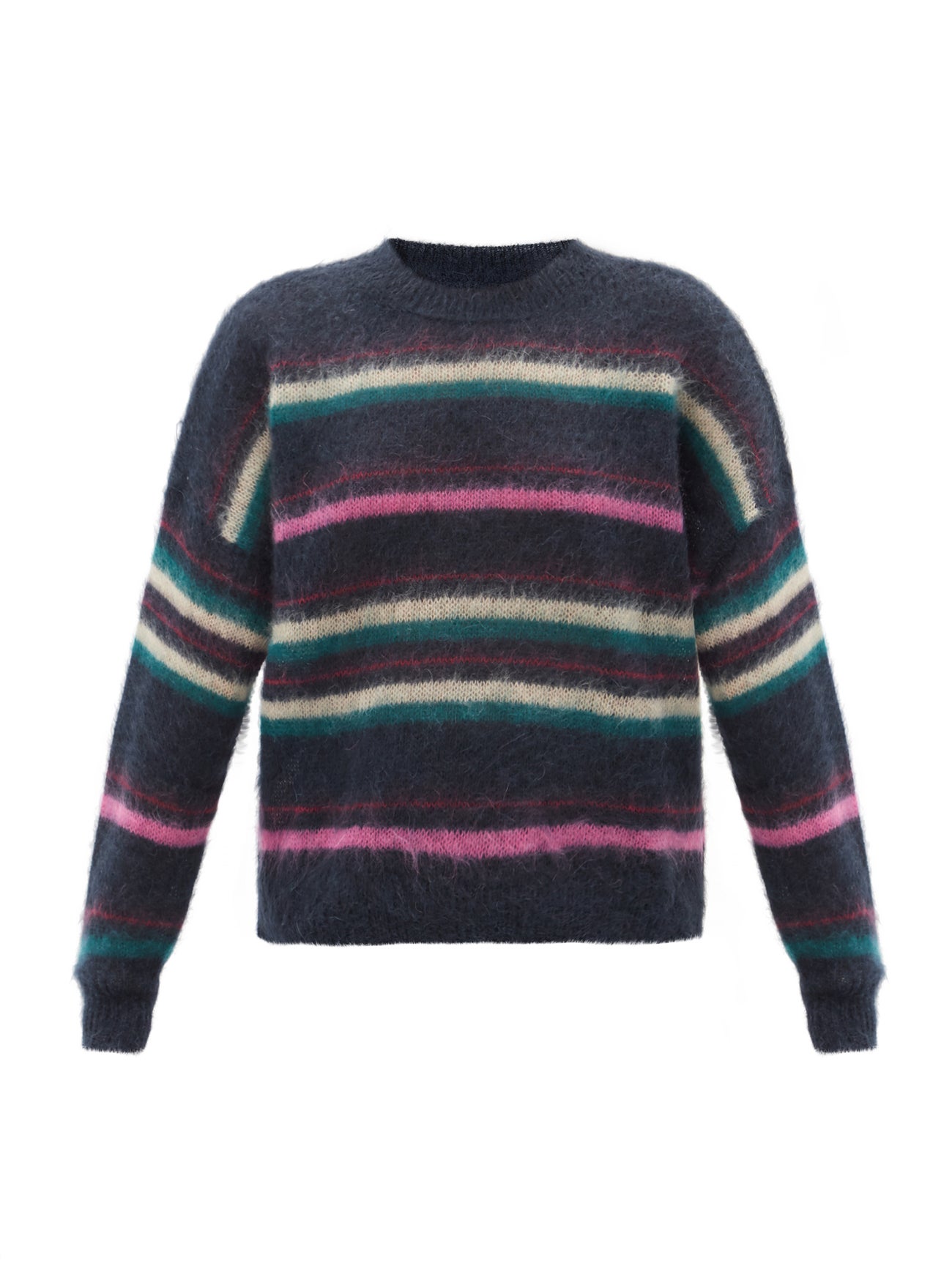 Isabel Marant Étoile Drussell Striped Mohair Blend Sweater In Navy
