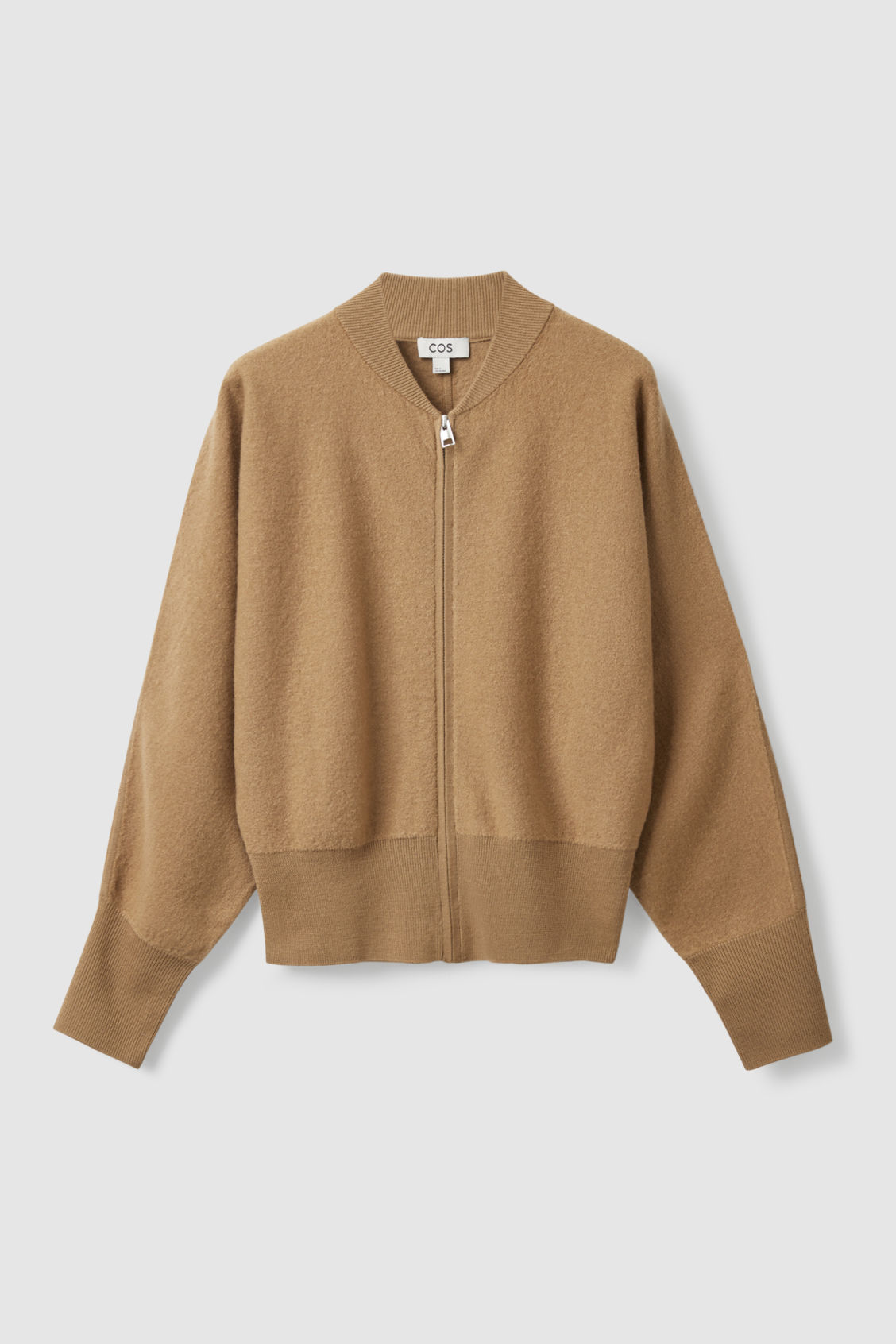COS Wool Bomber Jacket in dark beige | Endource