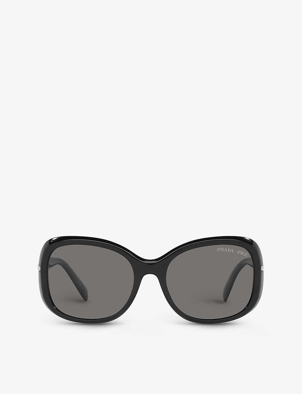 PRADA Square-Frame Acetate Sunglasses in BLACK | endource