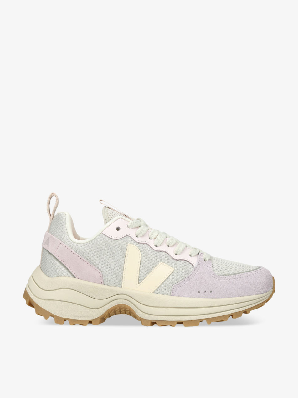 VEJA Venturi V-Logo Suede And Leather Alveomesh Trainers in BEIGE COMB ...