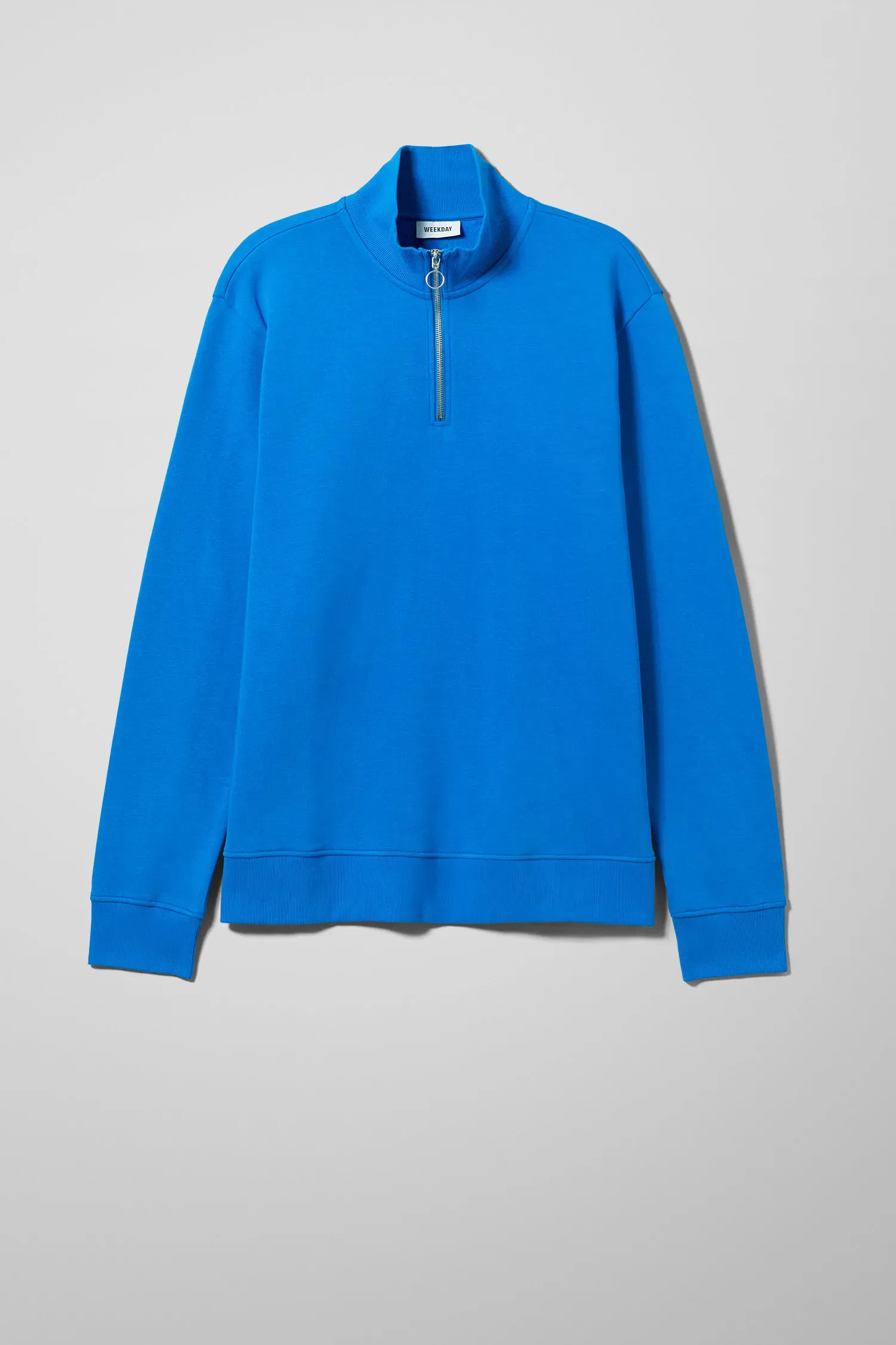 WEEKDAY Martin Zip Sweatshirt in Blue | Endource