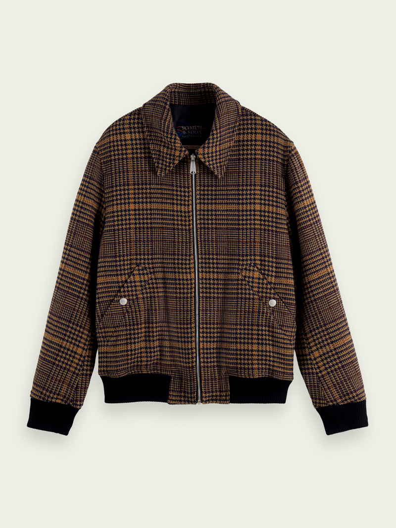 SCOTCH & SODA Wool-Blend Bomber Jacket in Combo A | Endource