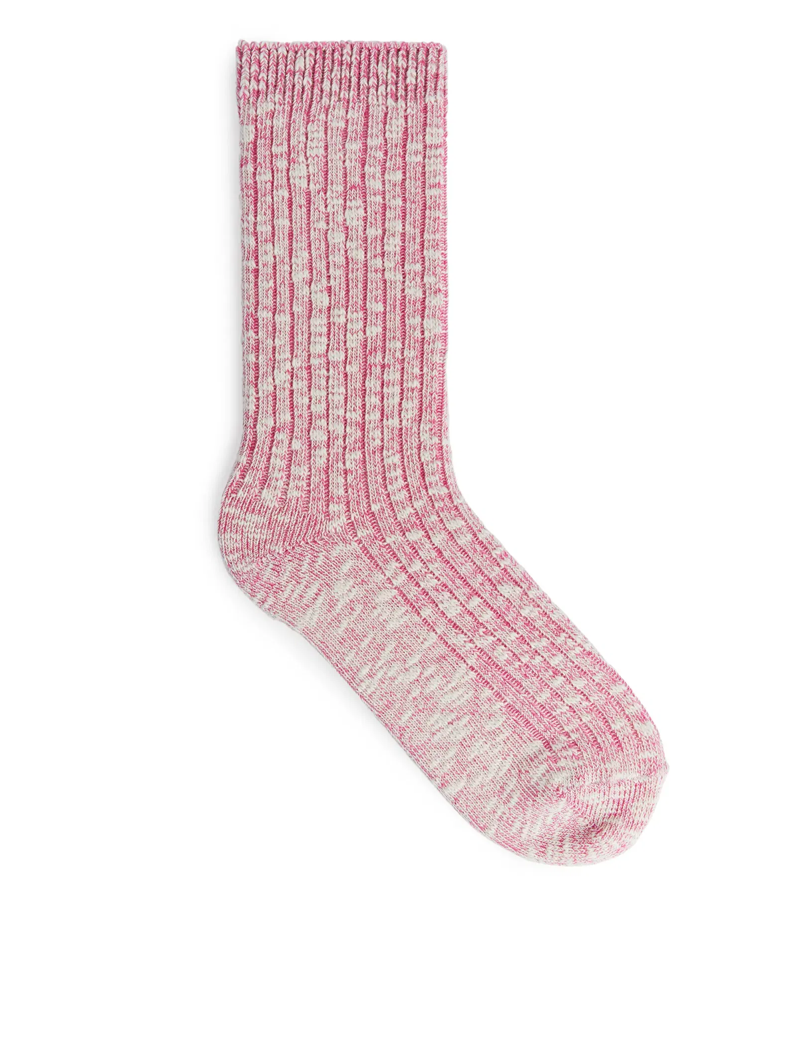 ARKET Chunky Knit Socks in Pink Melange | Endource