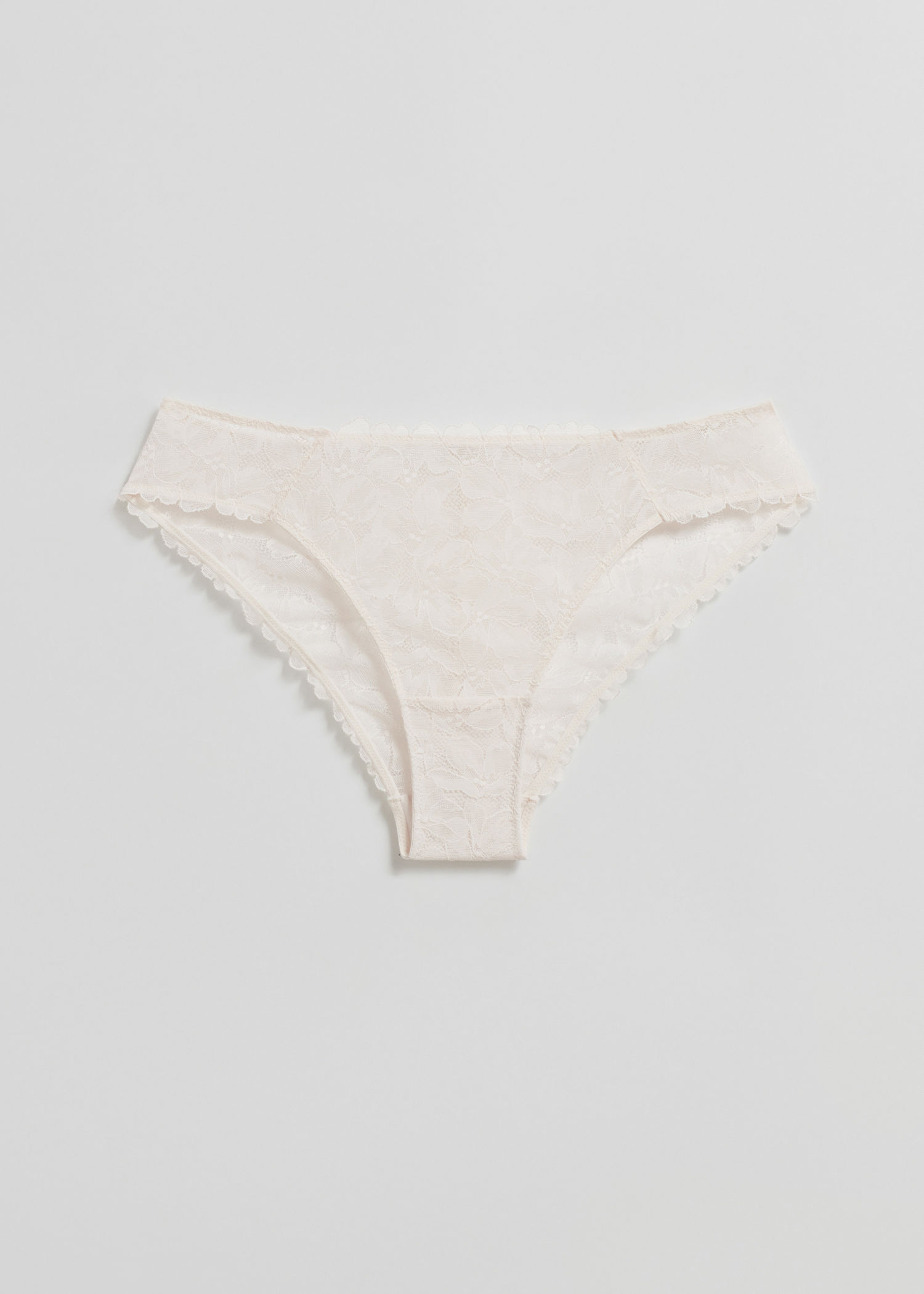 & OTHER STORIES Floral Lace Mini Briefs in Egret | Endource