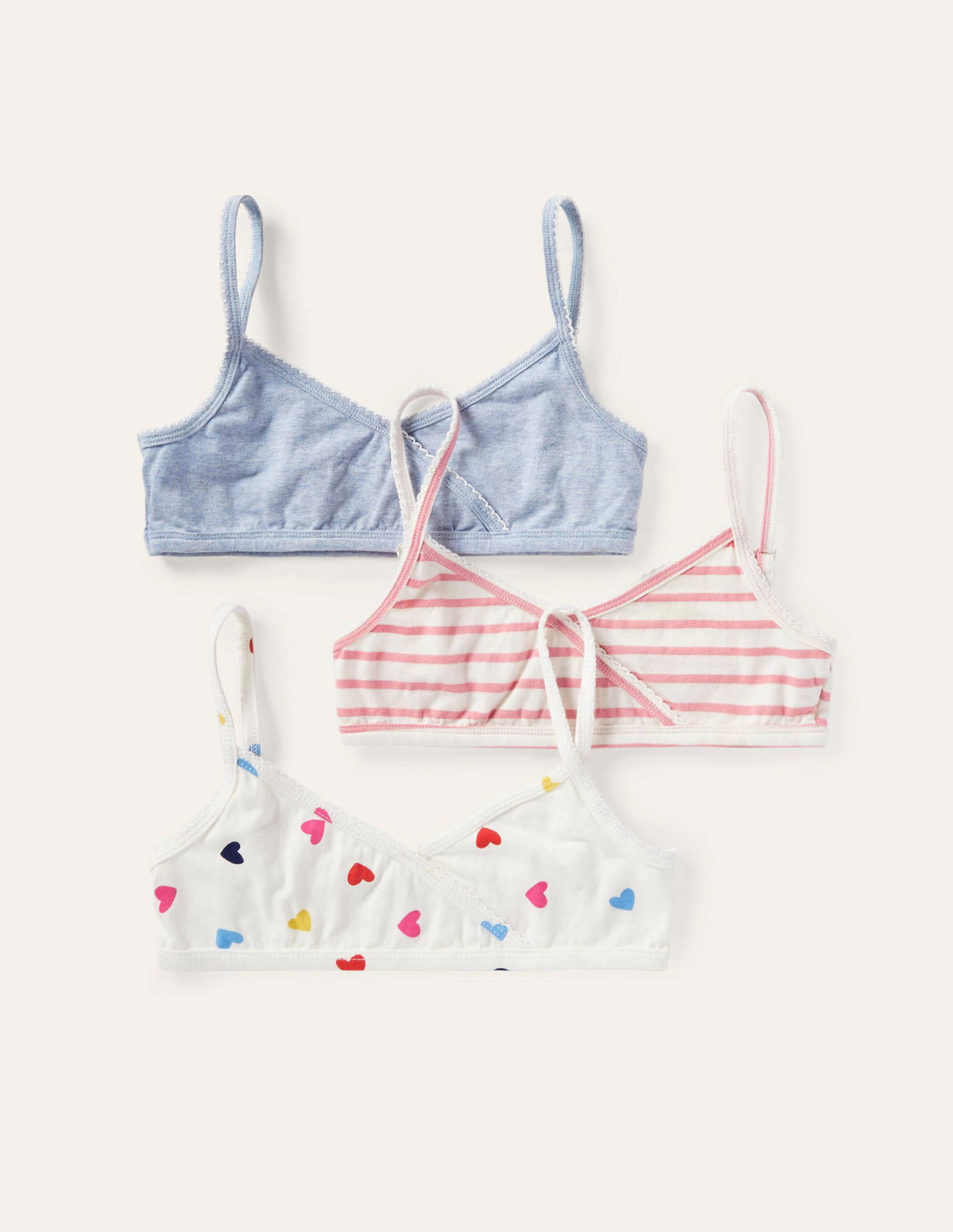 BODEN Crossover Crop Tops 3 Pack in Multi | endource