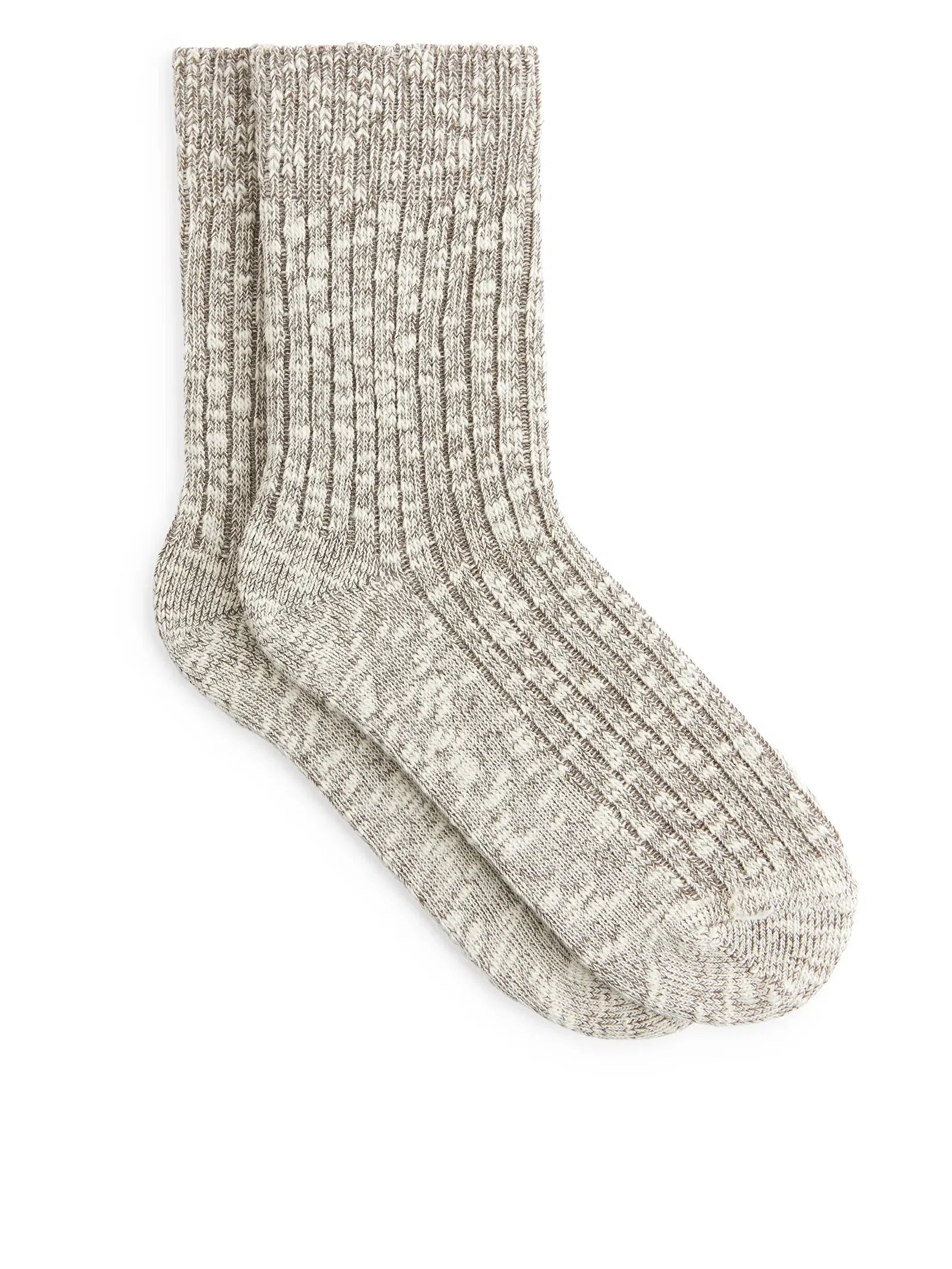 ARKET Chunky Knit Socks in Mole Melange | endource