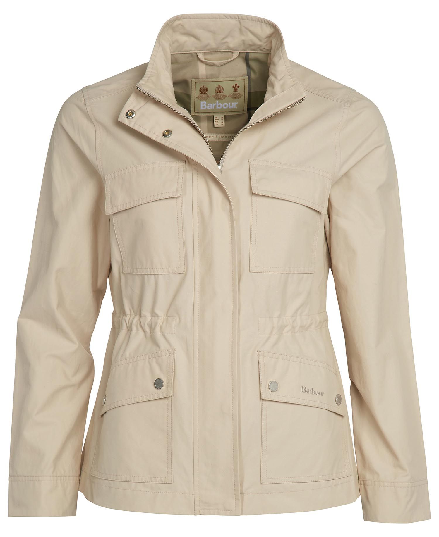 BARBOUR Verity Showerproof Jacket in Mist/Rosemary Tartan | endource
