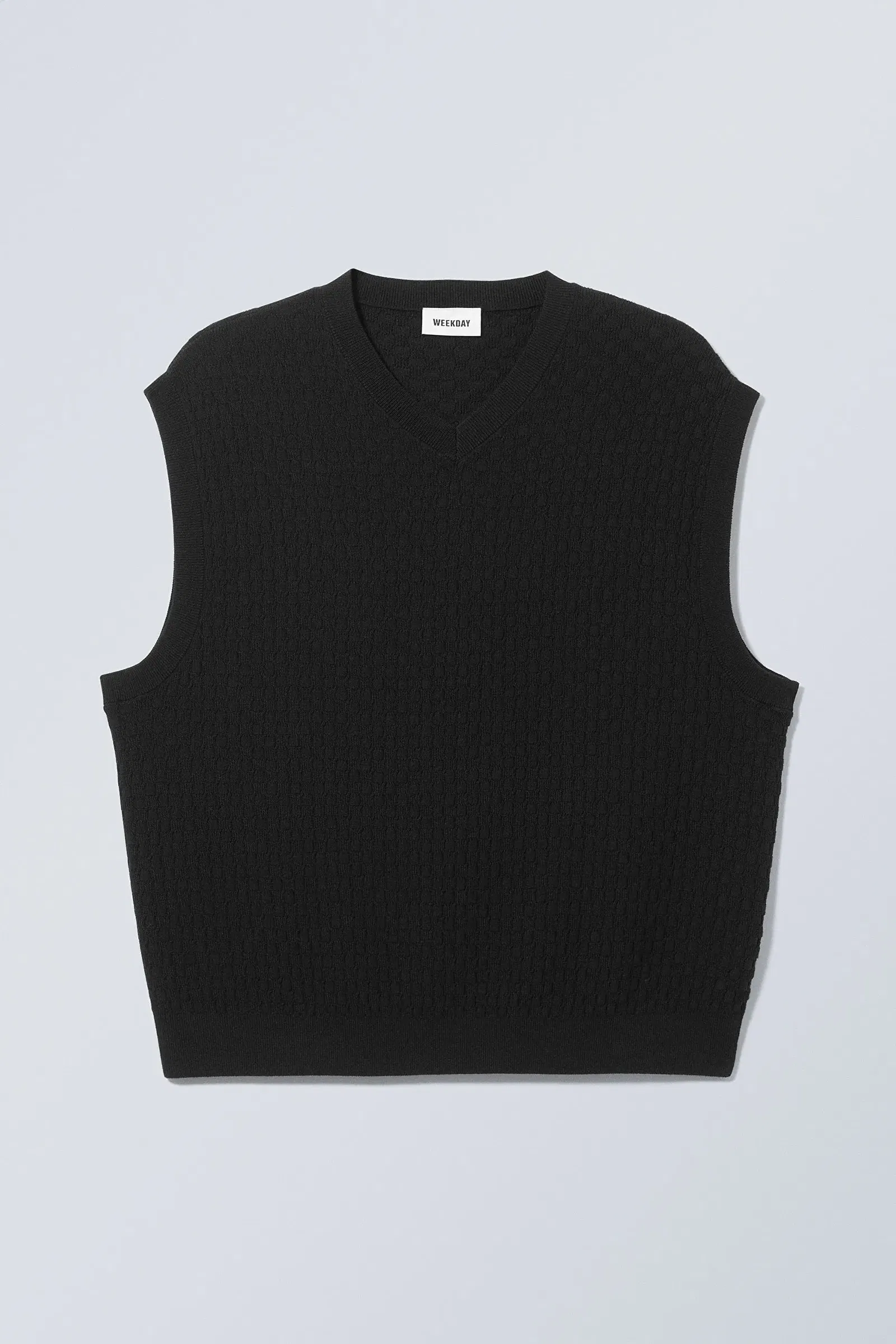 WEEKDAY Noa Regular Structured Vest in Black | endource