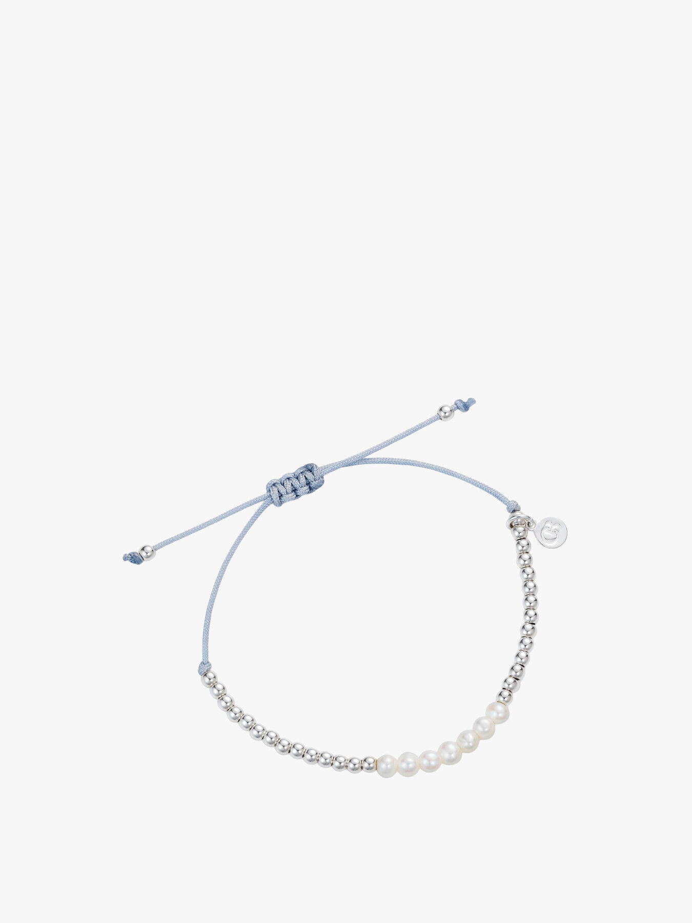 CLAUDIA BRADBY Abacus White Pearl Friendship Bracelet in White Pearl/Silver | endource
