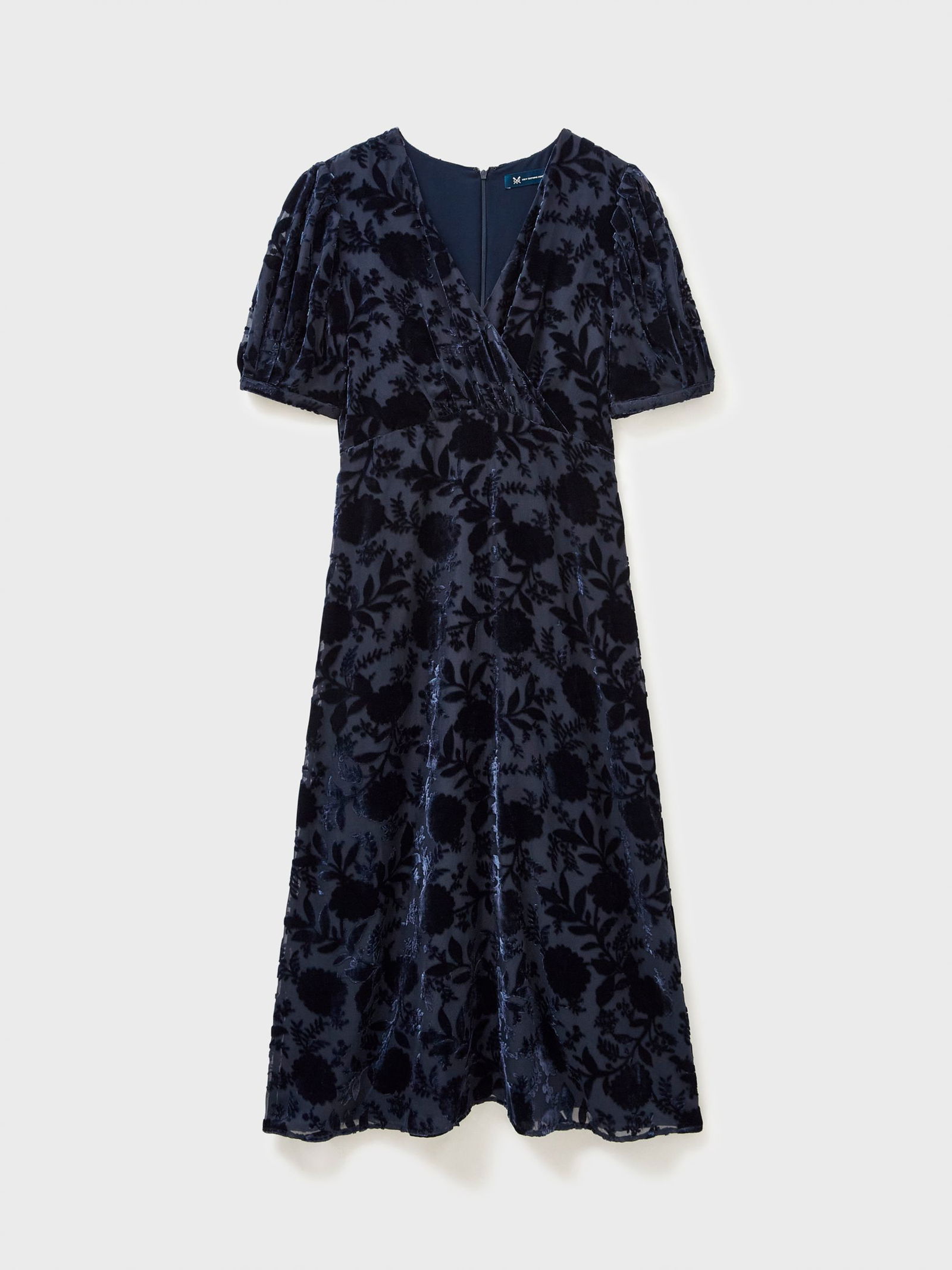 CREW CLOTHING Dorothy Velvet Devore Midi Dress | endource
