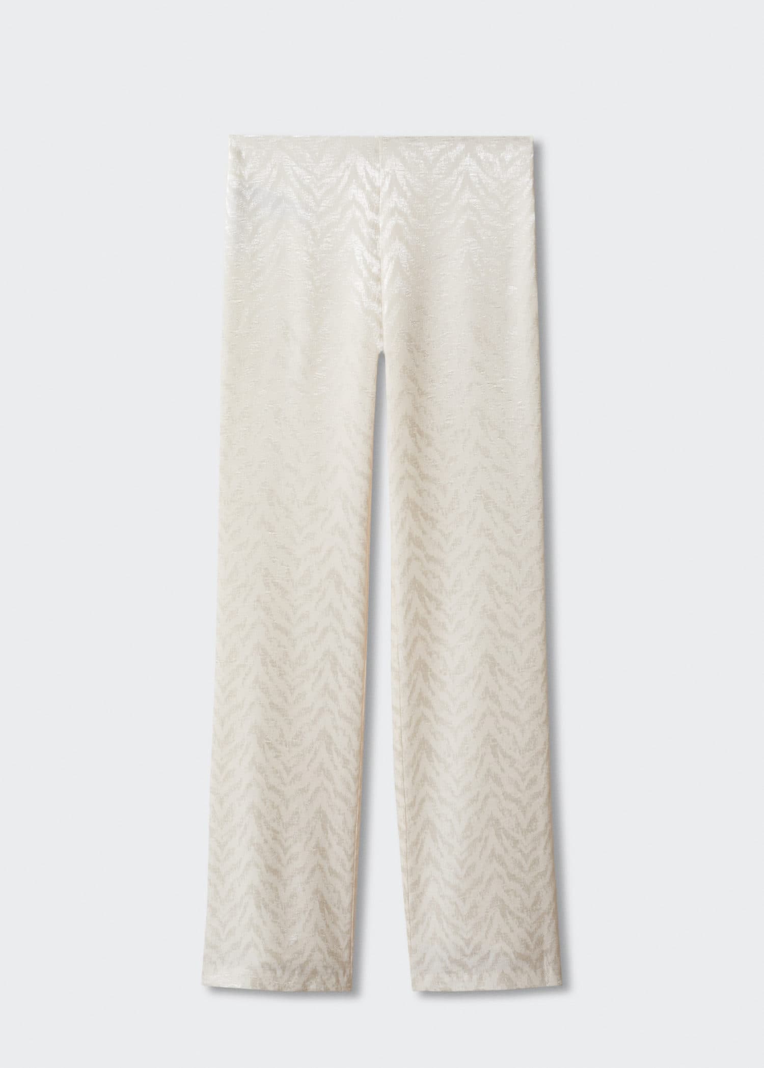MANGO Jacquard Suit Trousers in Off White | endource
