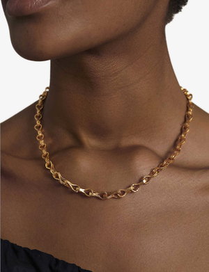 MONICA VINADER Infinity Link Recycled 18ct Yellow-Gold Plated Sterling ...