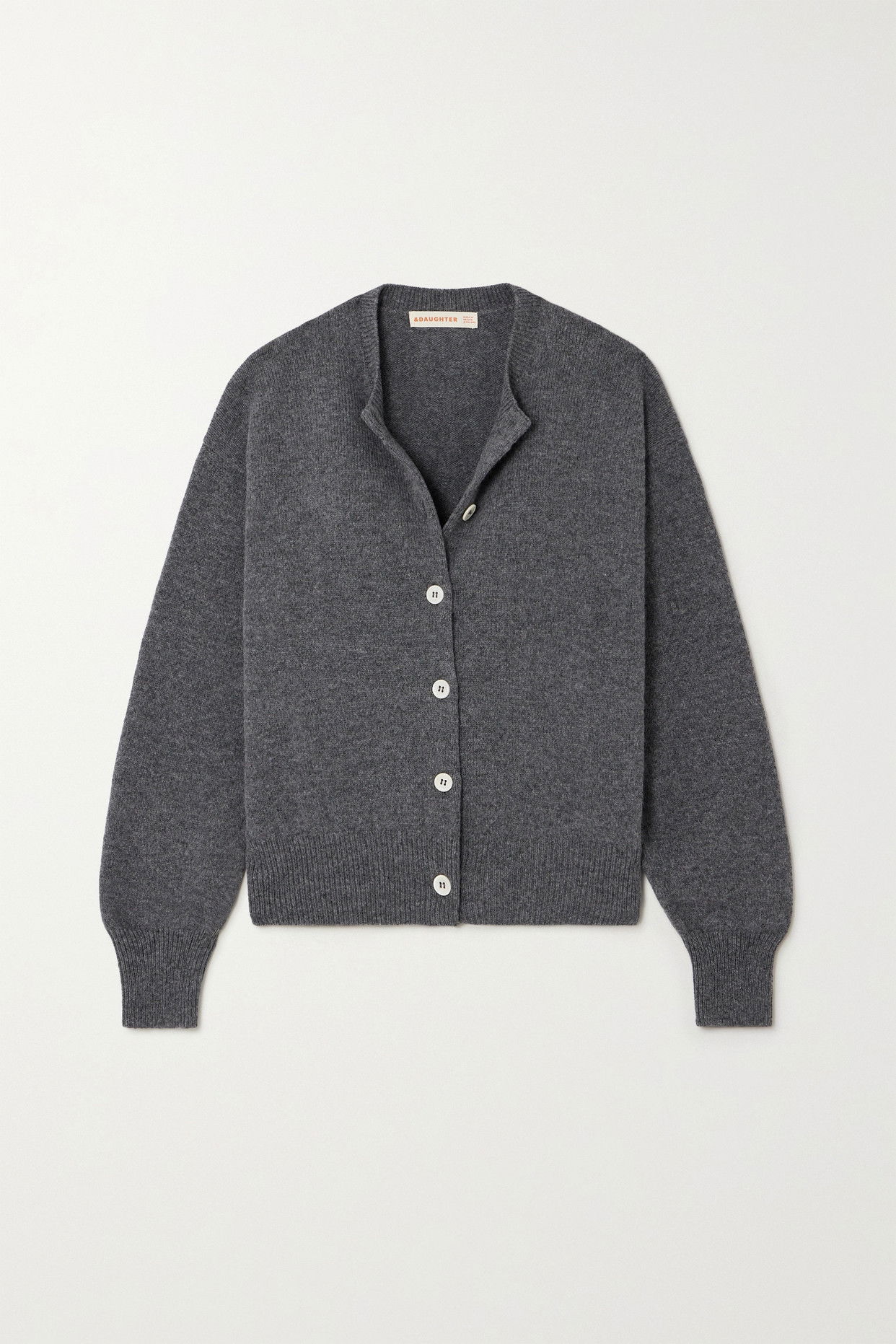 & Daughter Ada Wool Cardigan in Gray | Endource