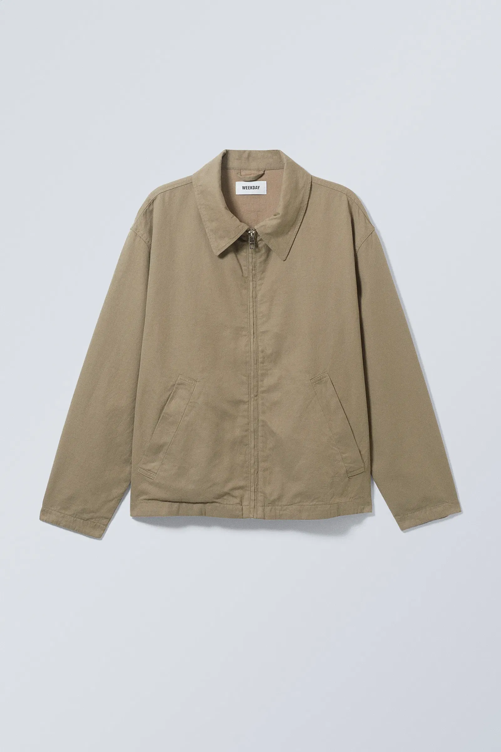 WEEKDAY Martin Linen Jacket in Dark Beige | endource