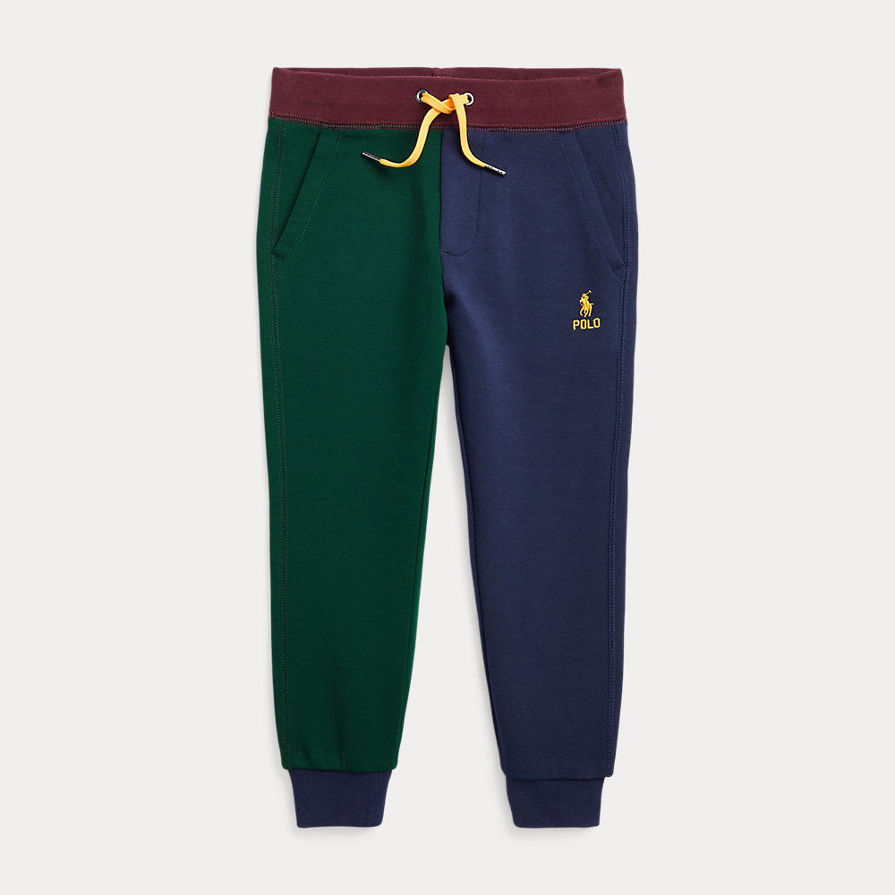 RALPH LAUREN Colour-Block Double-Knit Jogging Bottom in Multi | endource