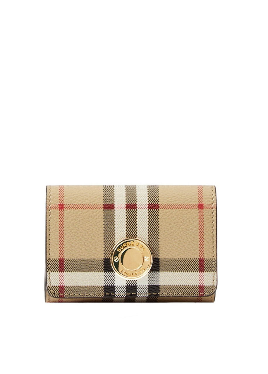 BURBERRY Check Card Case With Detachable Chain Strap | endource