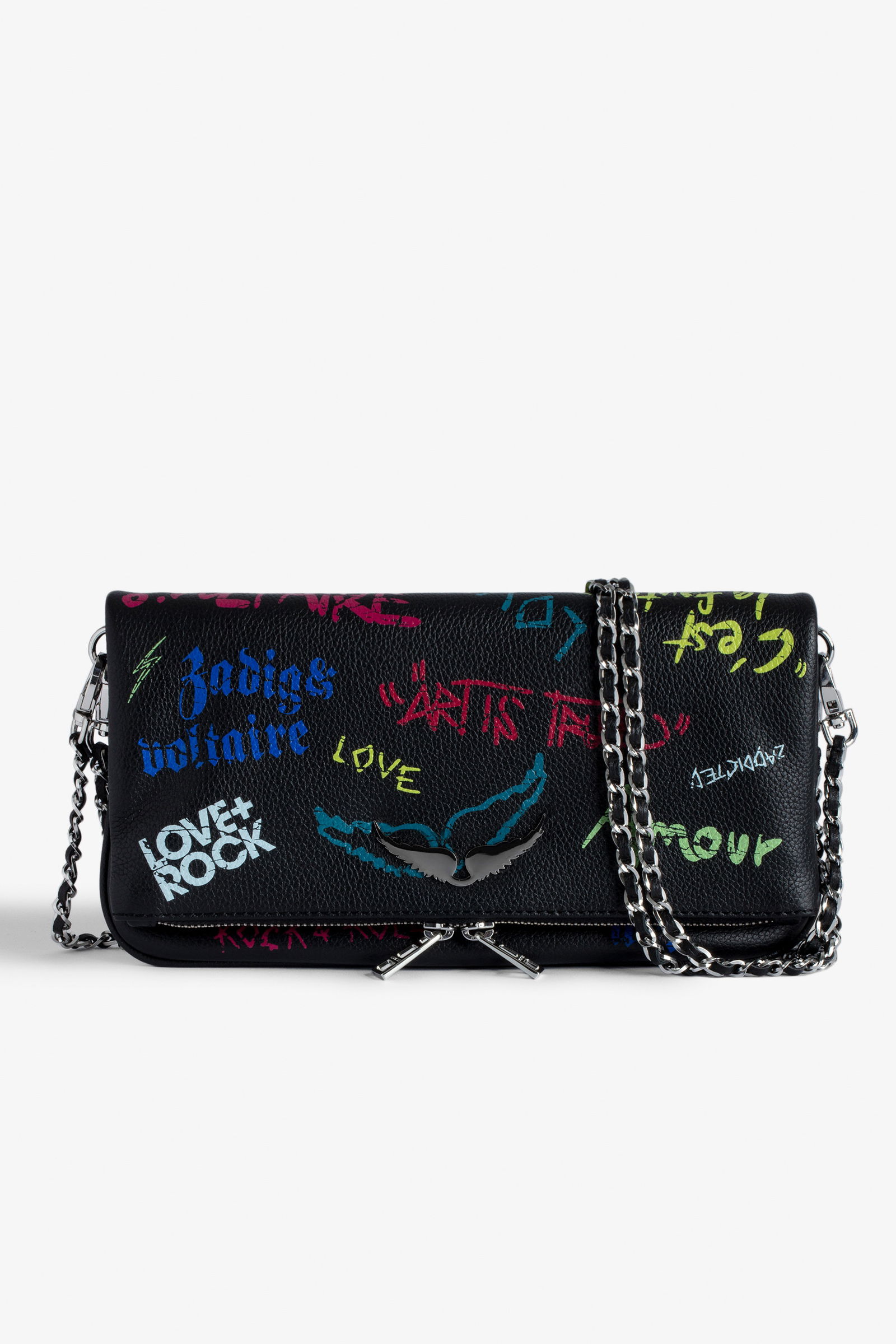 ZADIG & VOLTAIRE Rock Tag Clutch in Black | endource