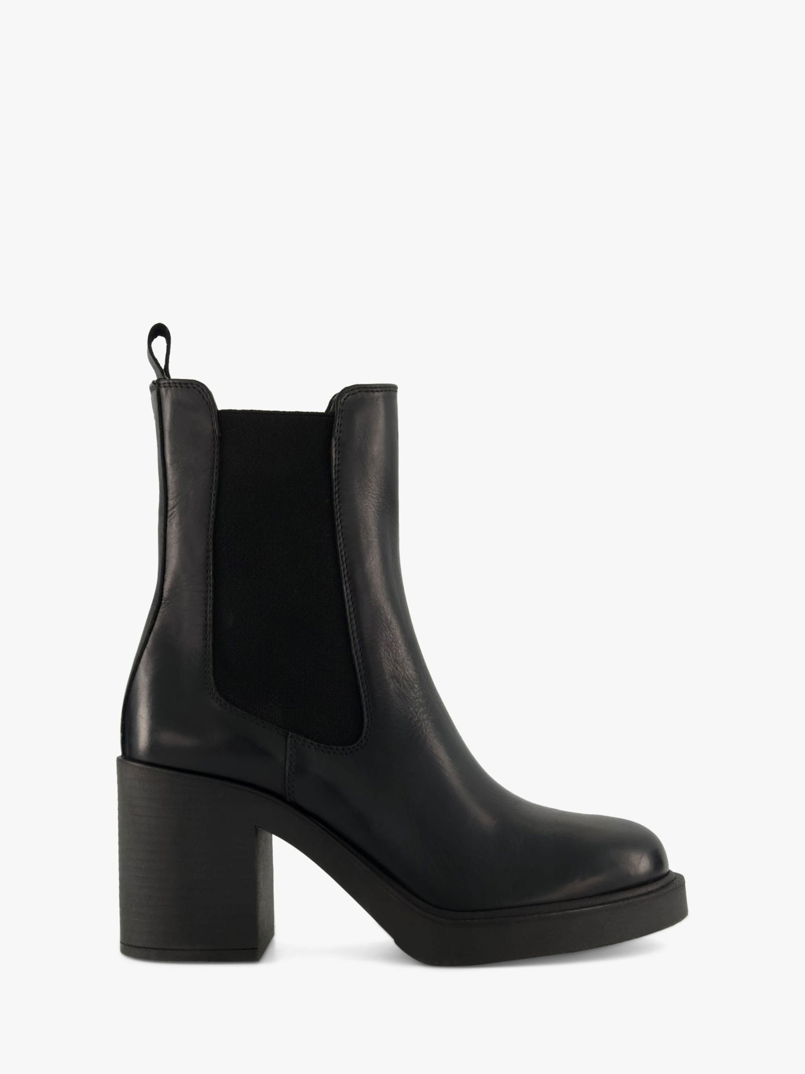 DUNE Pinaz Leather Chelsea Boots in Black-leather | Endource