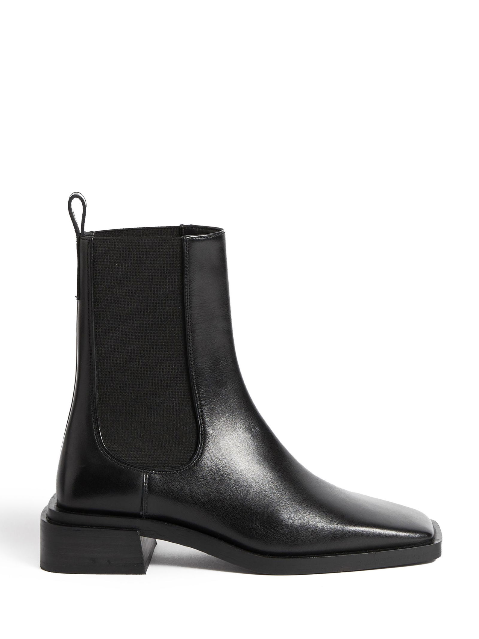 JIGSAW Kent Leather Chelsea Boots in Black | endource