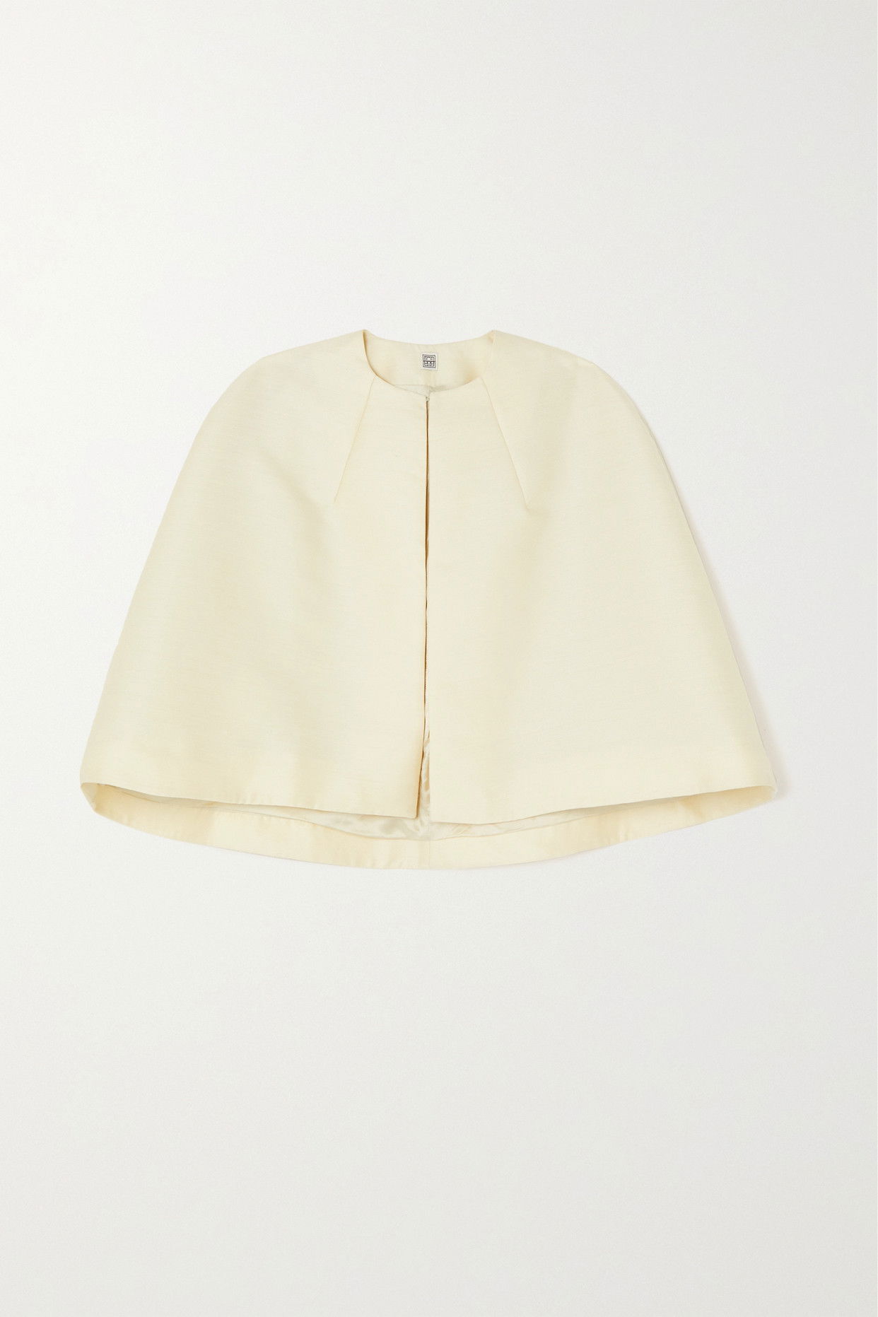 TOTÊME Woven Cape in Off-white | Endource