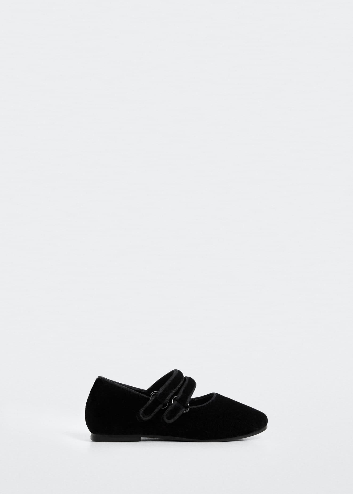 MANGO Velvet Ballerinas in Black | Endource