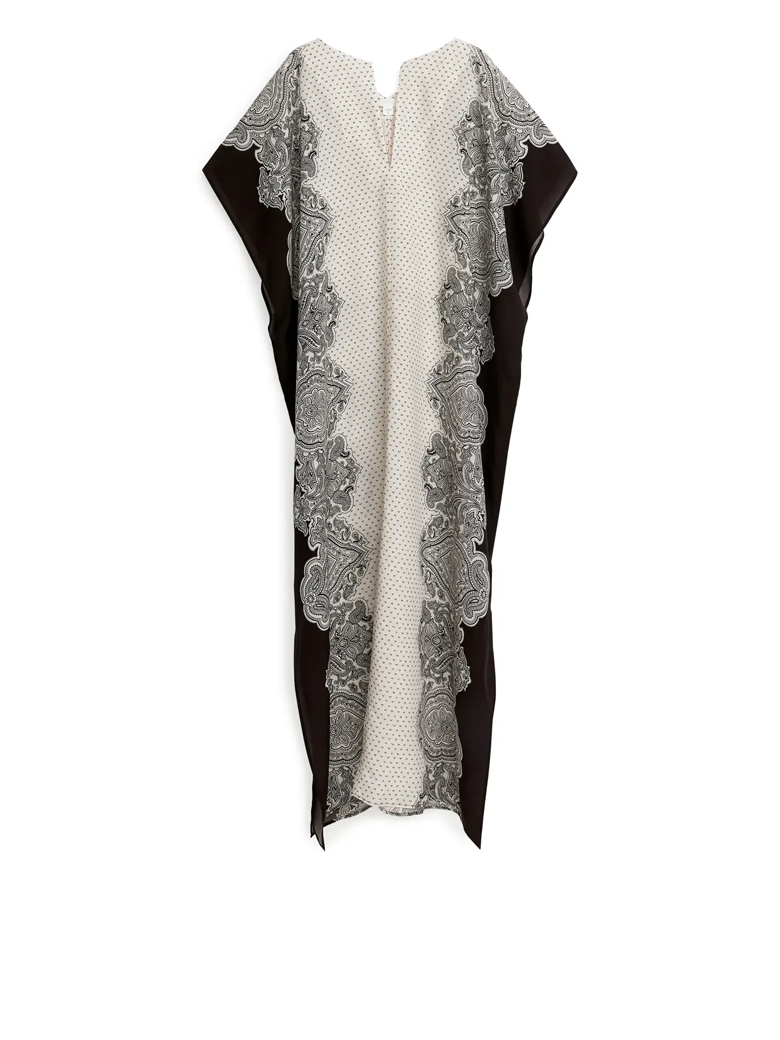 ARKET Beach Cover-Up in Black/Off White | Endource