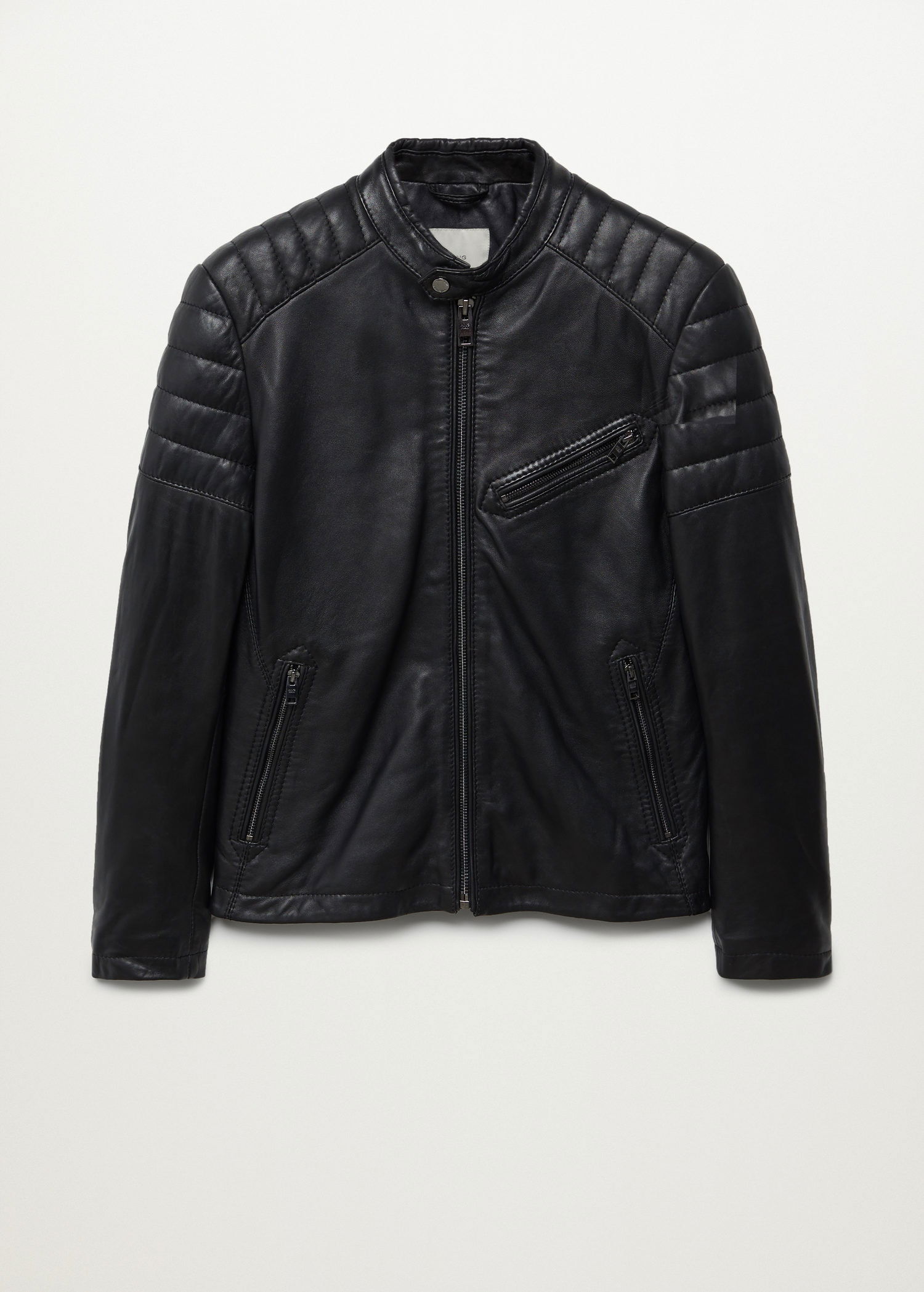 MANGO Nape Biker Jacket in Black | Endource