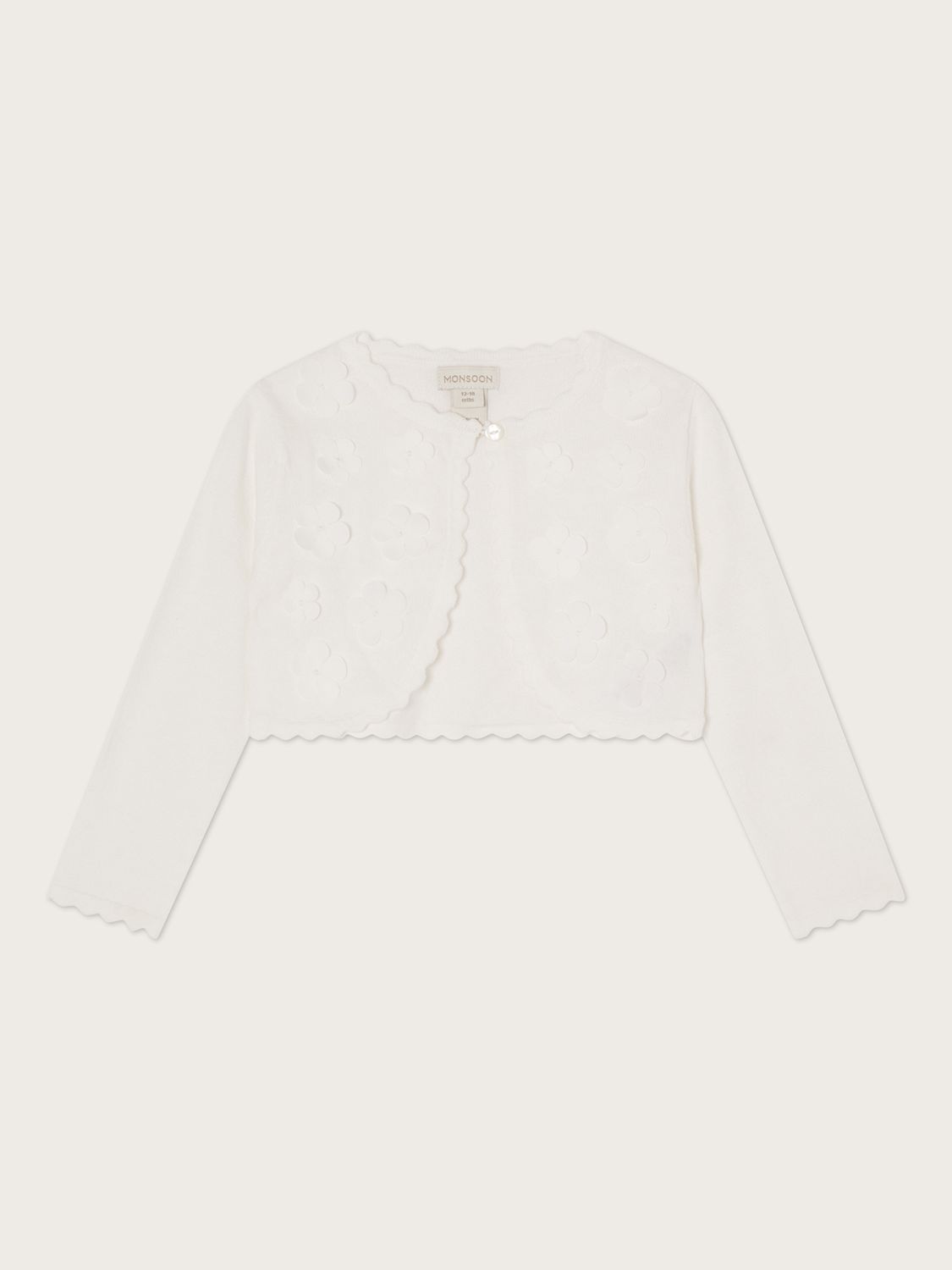 Monsoon 3D Petal Cardigan in Ivory | endource