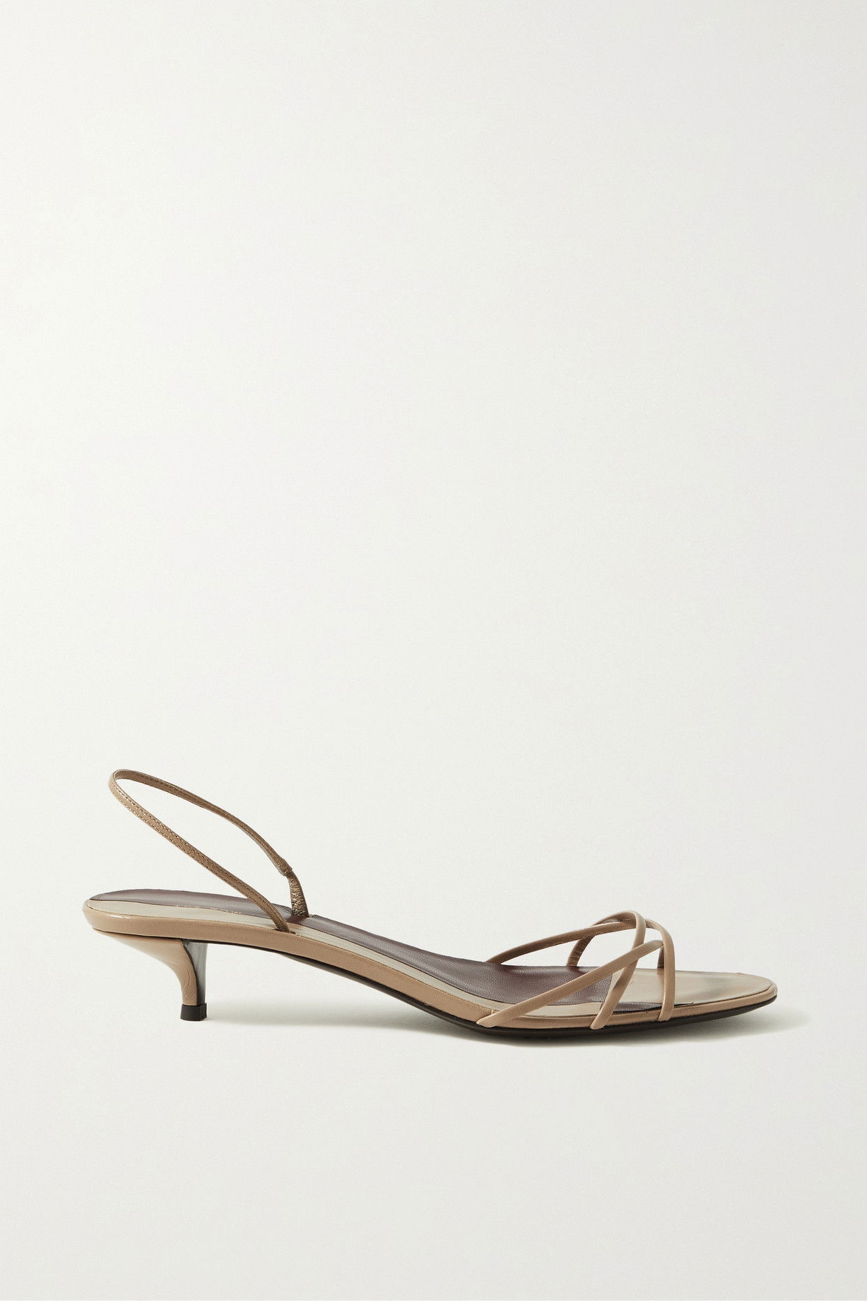 THE ROW Harlow Leather Slingback Sandals in Off-white | Endource